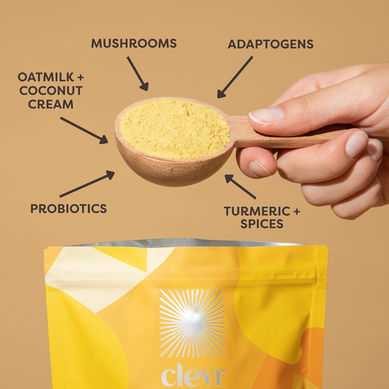 Clevr Blends Turmeric Oat Milk Latte Mix - Golden Moon Milk with Organic Spices, Coconut Creamer ...