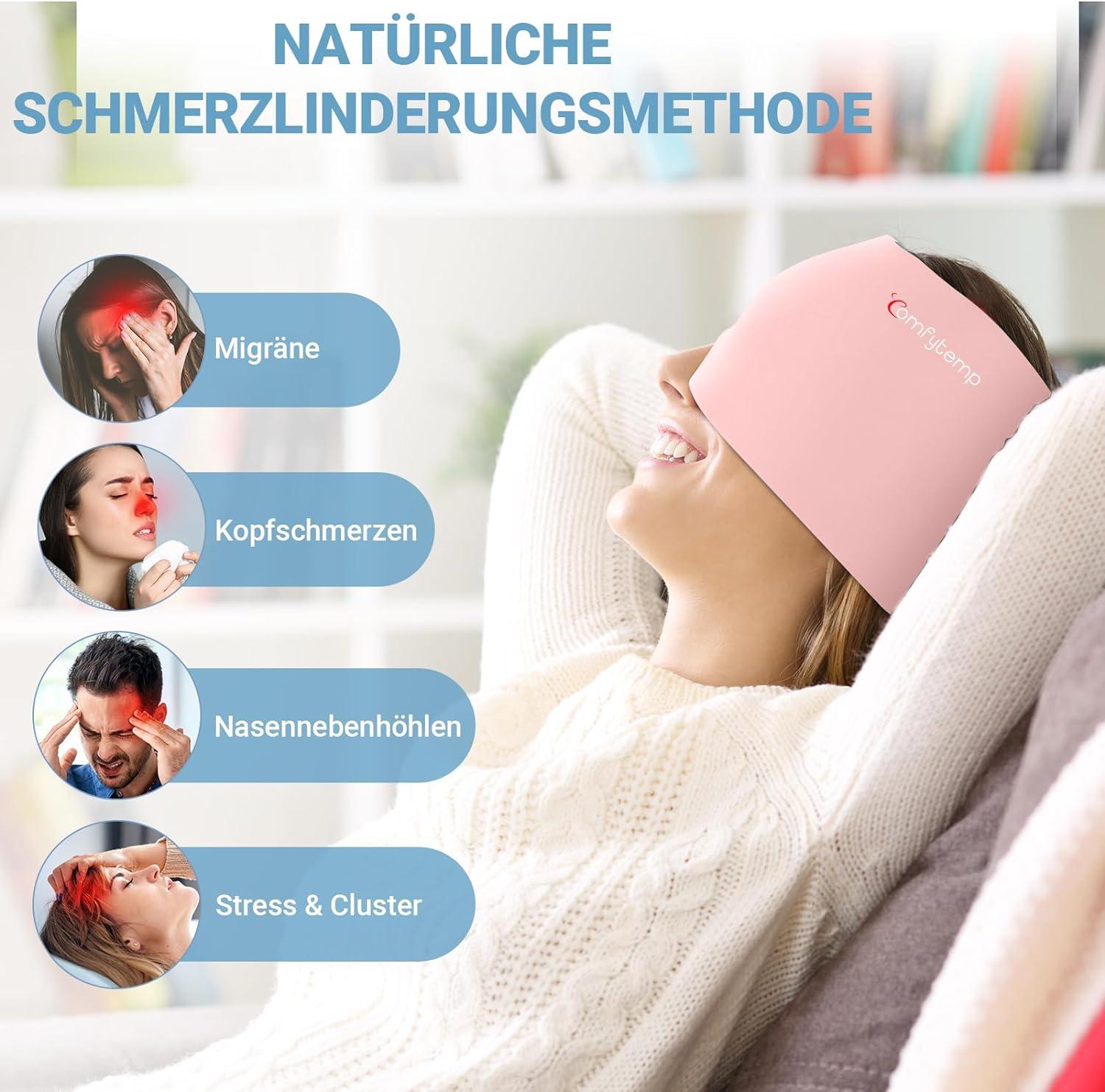 ComfyTemp Reusable Migraine Mask | Cooling Pads & Therapy for Headaches ...