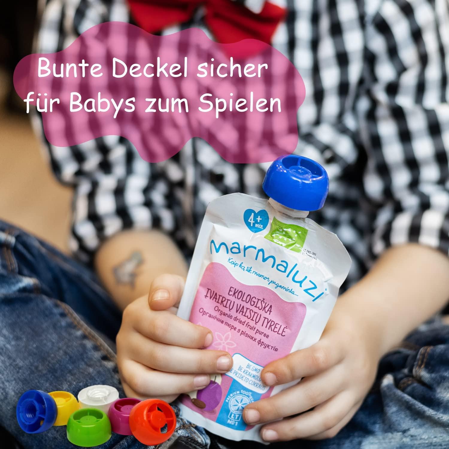 Organic Quetschies by Marmaluzi - Premium Baby Fruit Puree (Apple ...