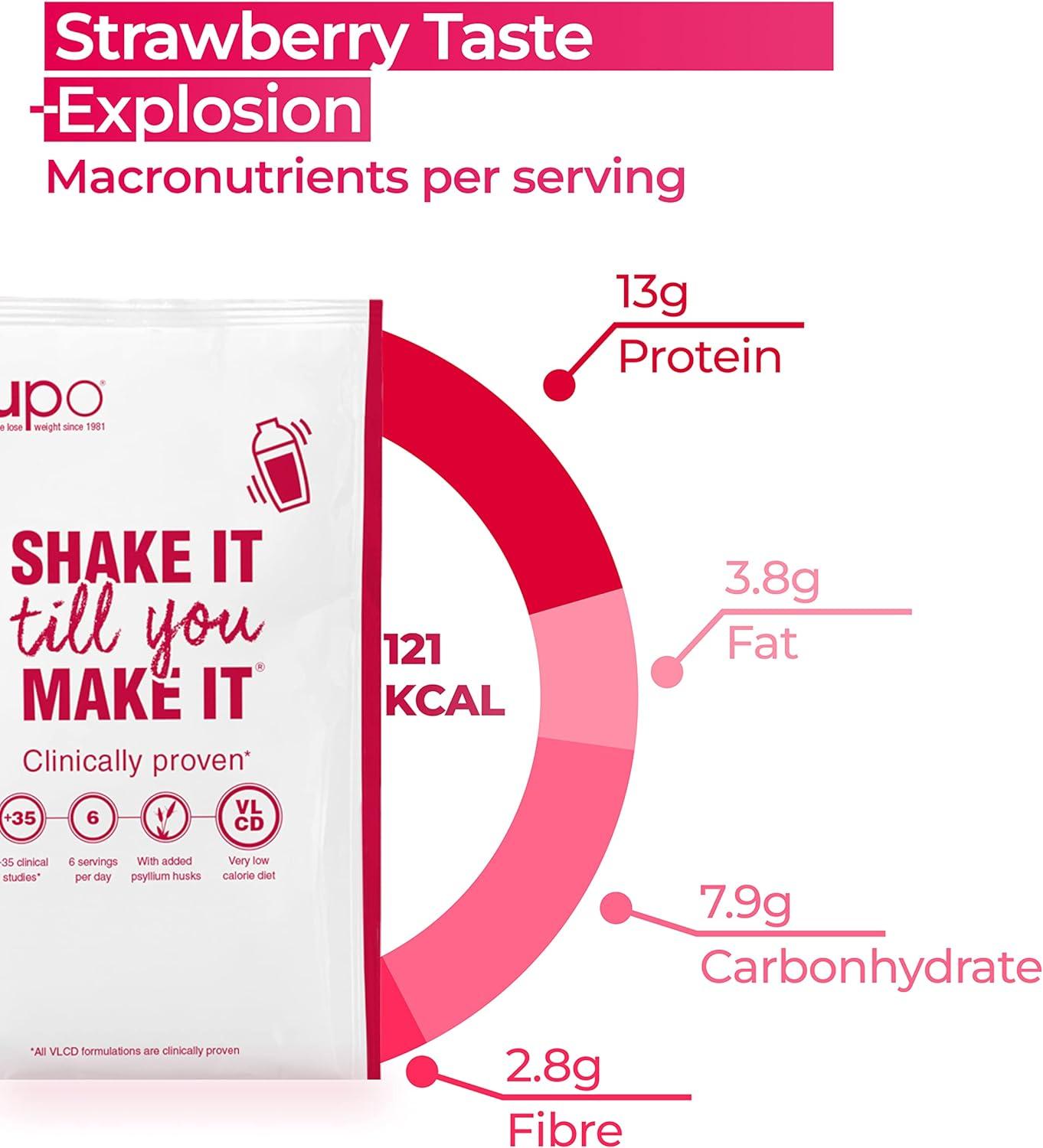 NUPO Diet Shake Strawberry 384g - Clinically Proved Meal Replacement ...