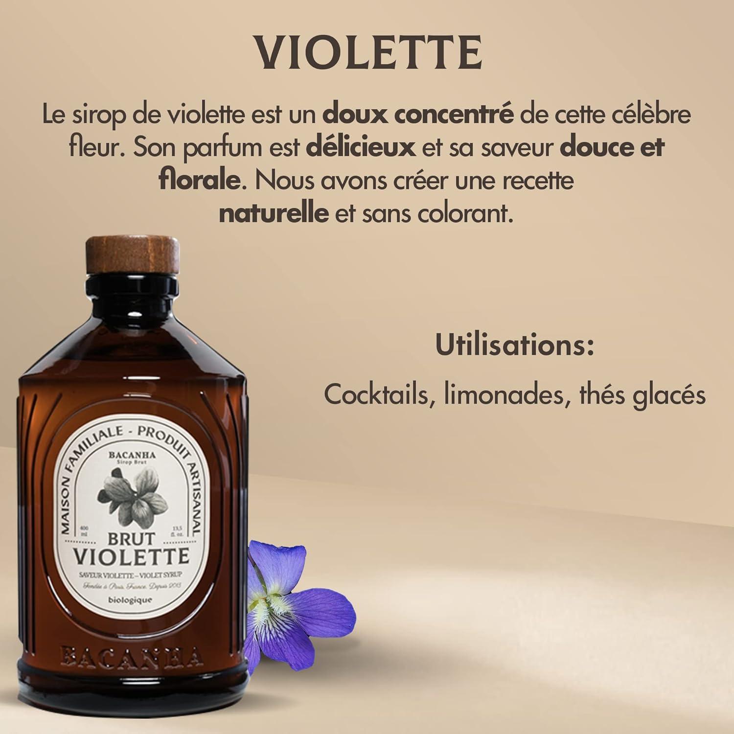 BACANHA - Raw Syrup - Violet Syrup - For Water Aperitif Cocktail ...