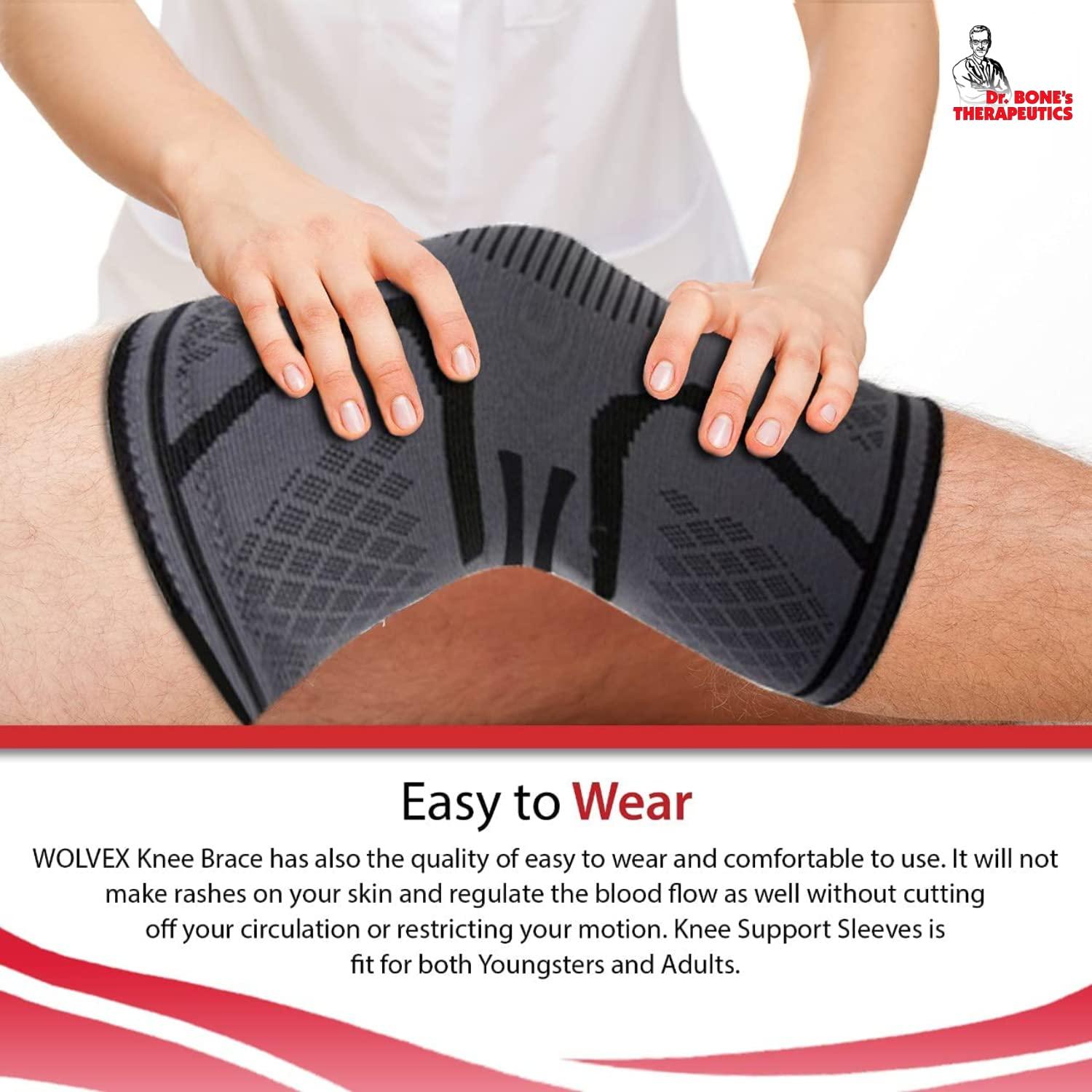 Dr. Bone's Compression Sleeve Knee Support Brace Designed To Alleviate ...