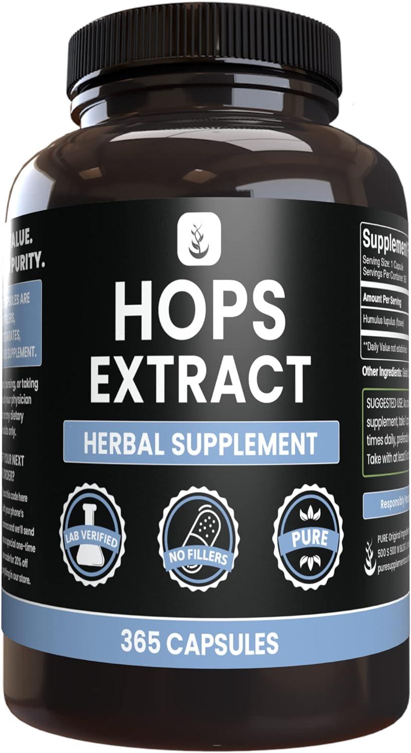 365ct Magnesium Oxide & Hops Extract Bundle - Pure Ingredients, No ...