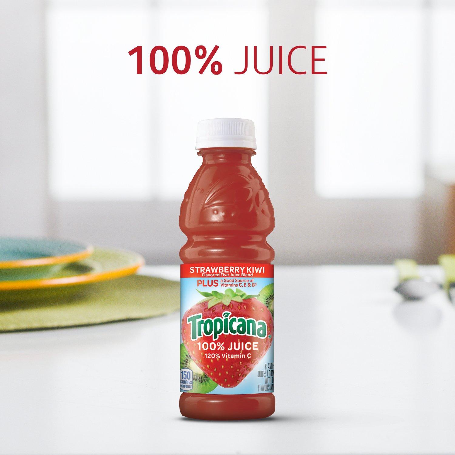 Tropicana Juice Strawberry Kiwi, 10 Fl Oz, Pack of 15 - Delicious Fruit Juice Blend | Buy Now ...