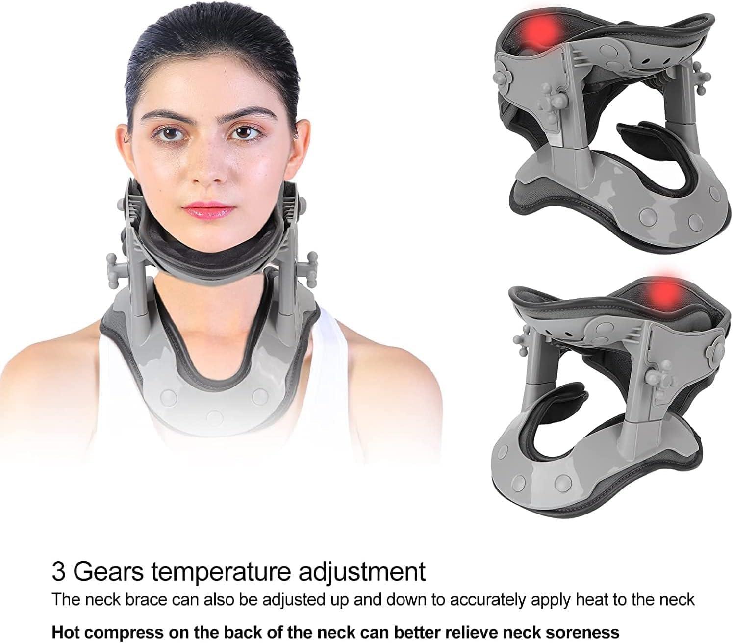 ININOSNP Neck Retractor Collar - Adjustable Heated Neck Support ...