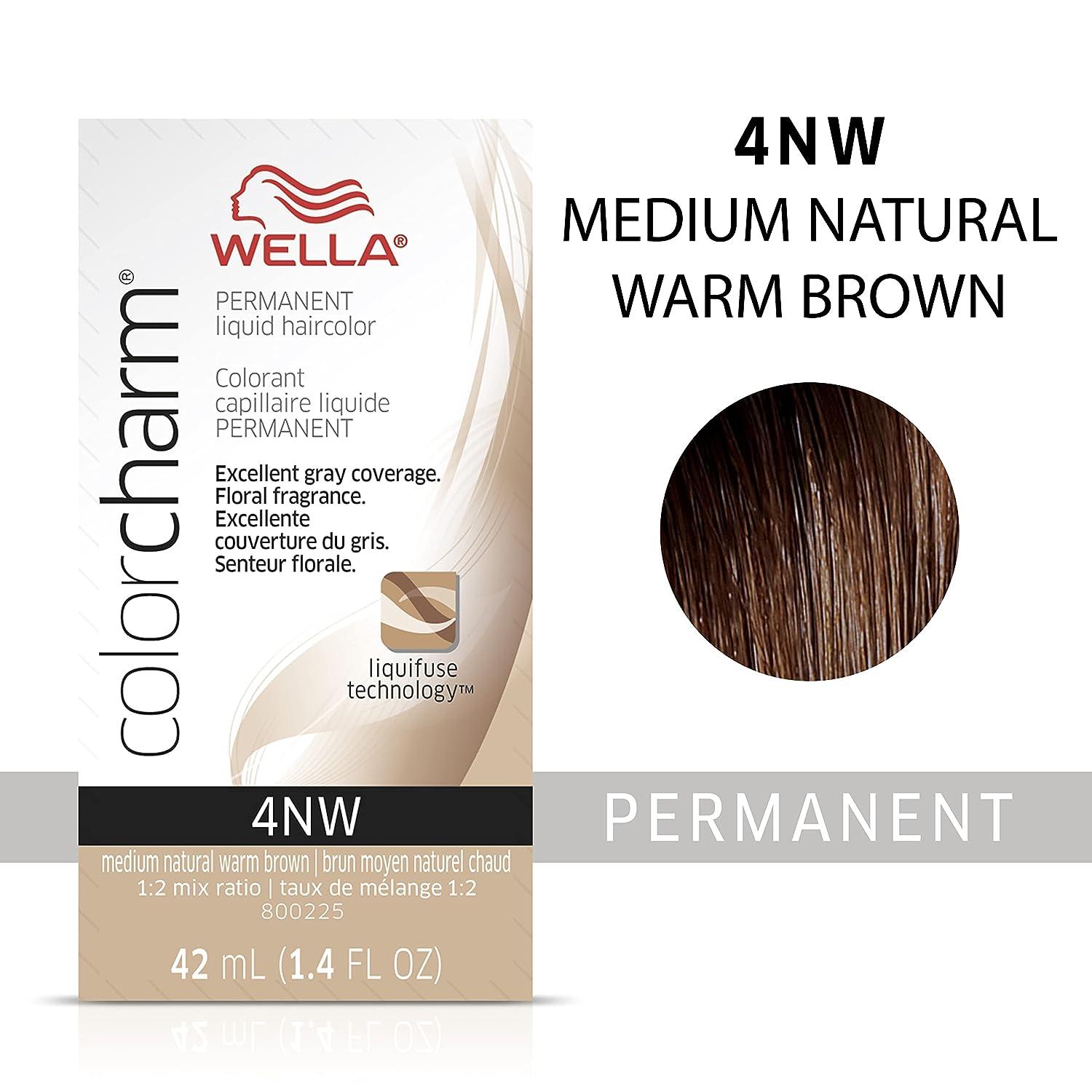 Wella Color Charm 4NW Med Natural Warm Brown - Gray Coverage Hair Color ...