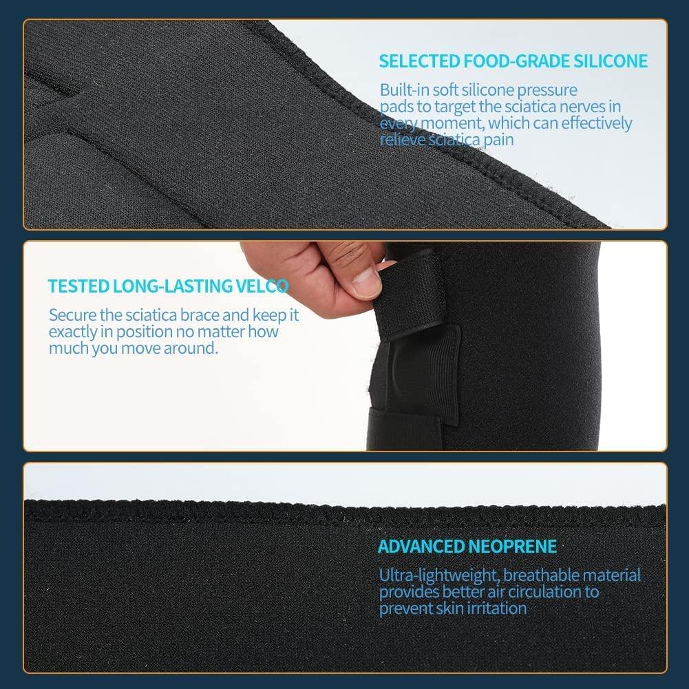 Sciatica Knee Brace for Nerve Pain Relief - Acupressure Leg Support for ...