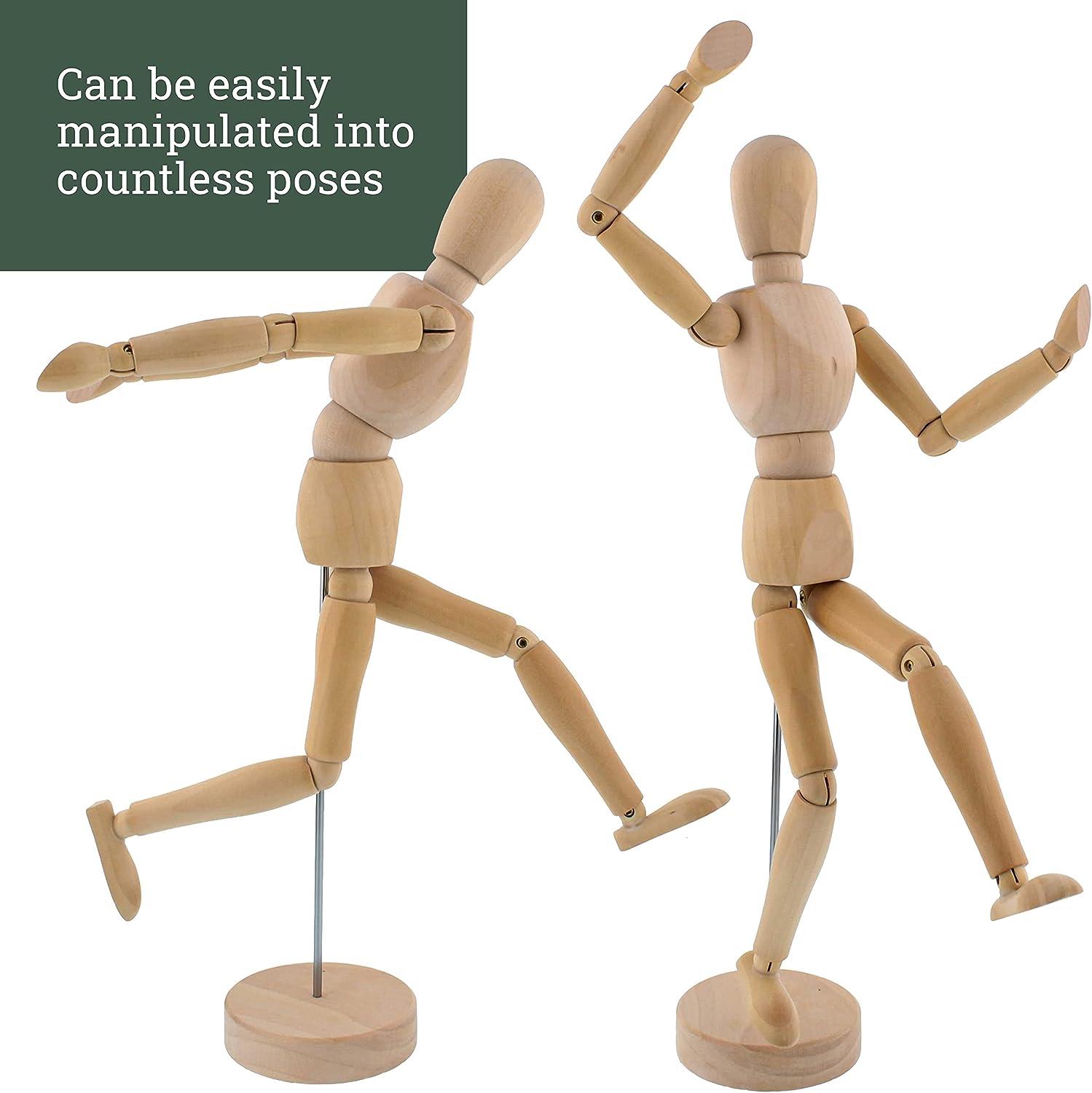 US Art Supply 12 Female Drawing Manikin with Flexible Body and Base ...