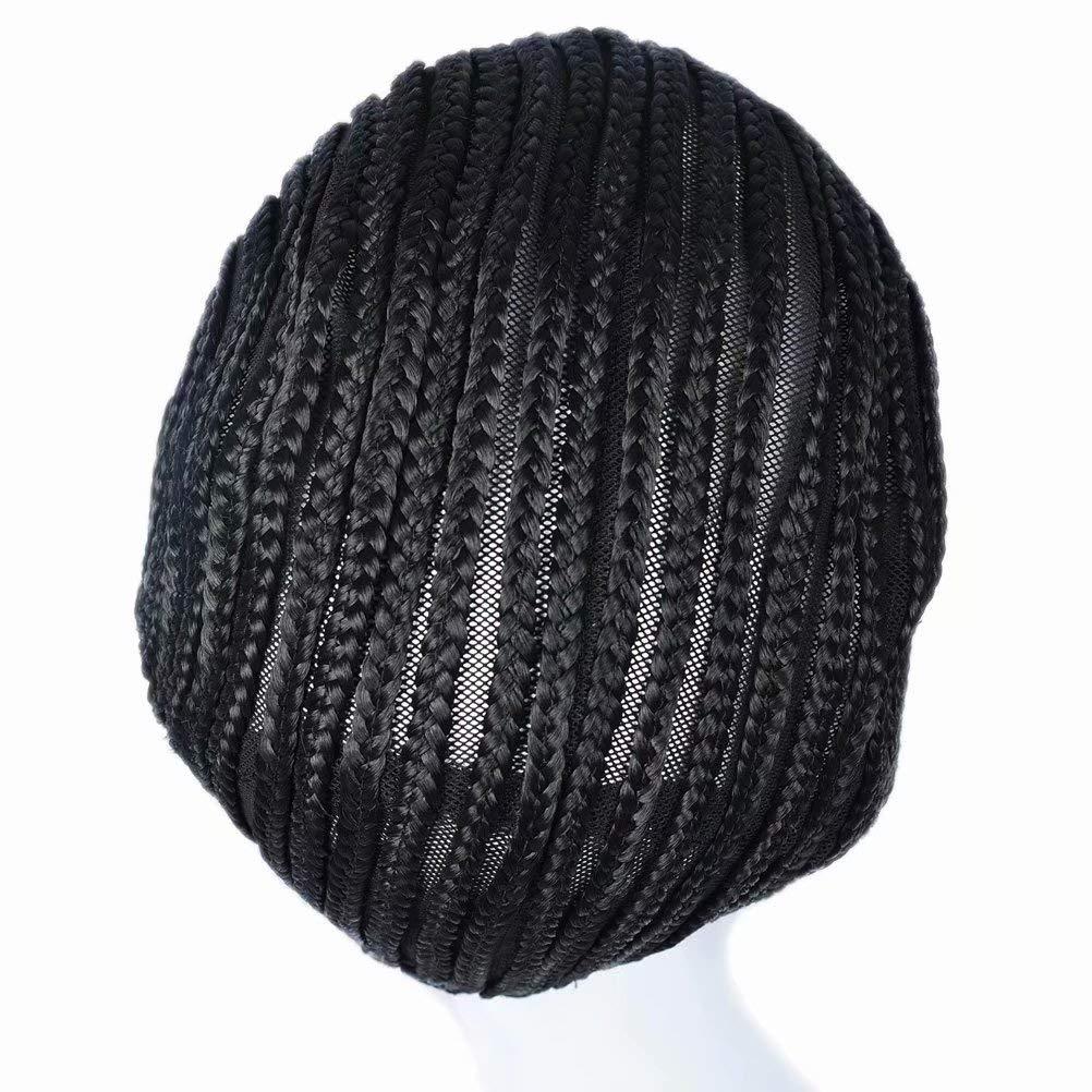 2Pcs Crochet Cornrow Wig Caps for Women - Stretchy Braided Caps with ...