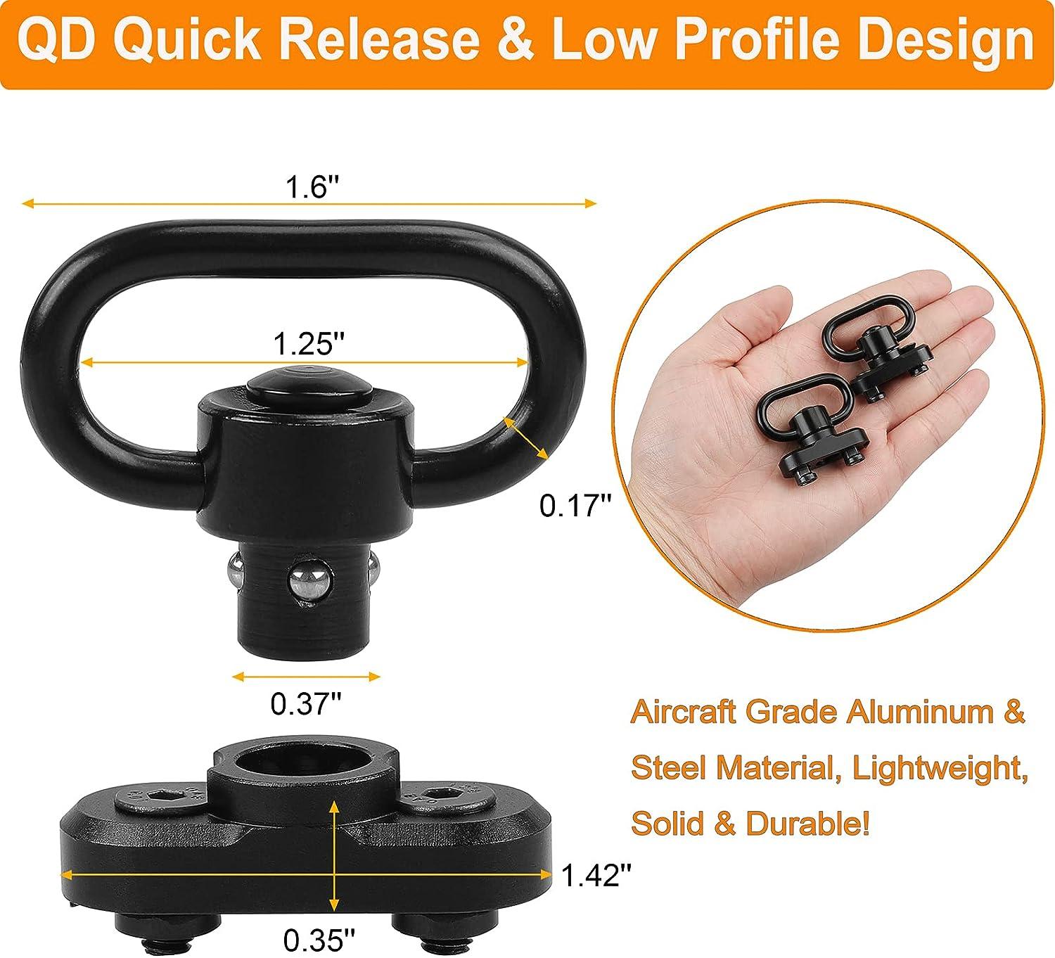 FENTUK Keymod 2 Point Sling Swivels - 2 Pack Quick Detach Mounts for ...