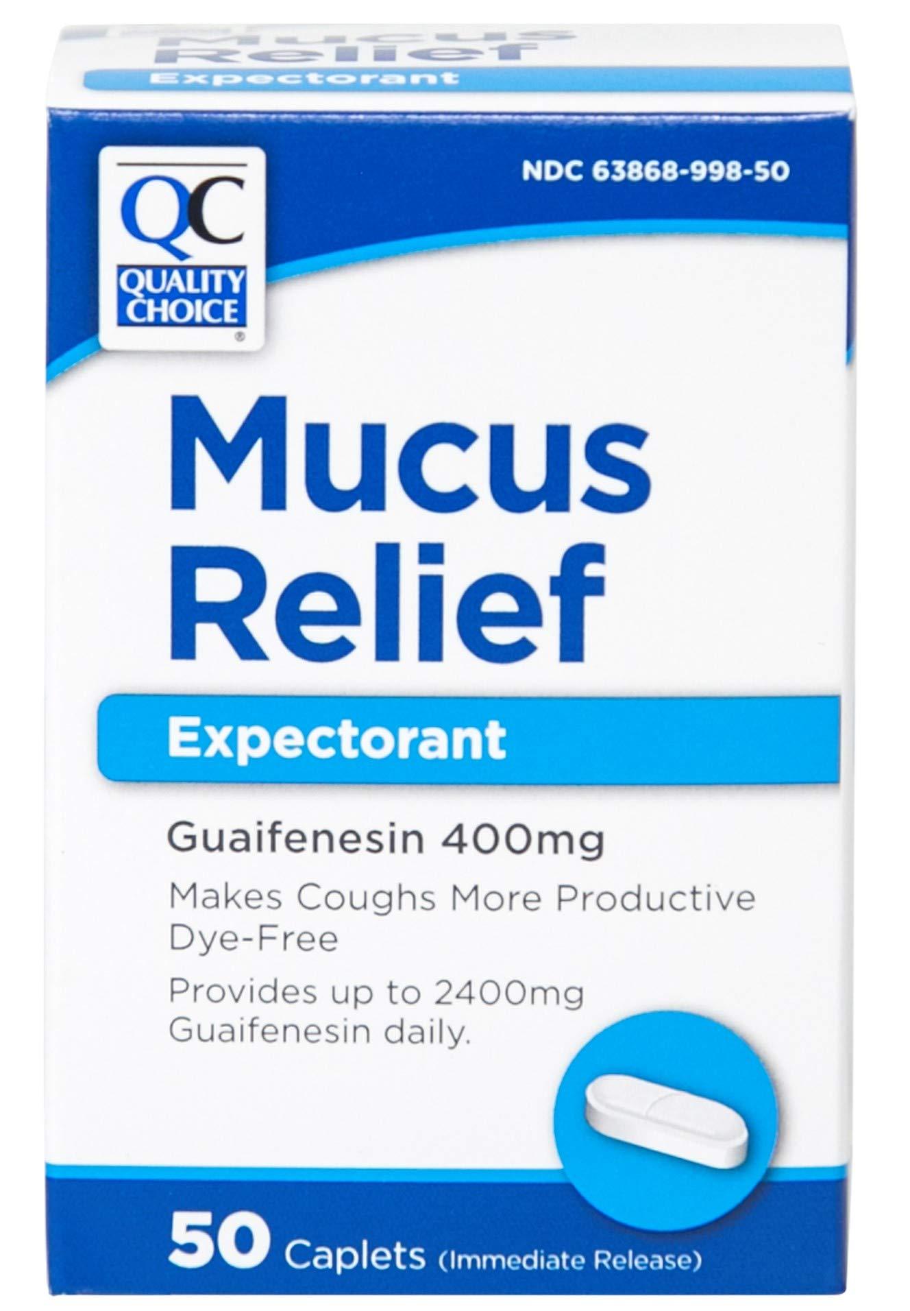 QC Mucus Relief 400mg Caplets - 50ct | Fast-Acting Congestion Relief ...