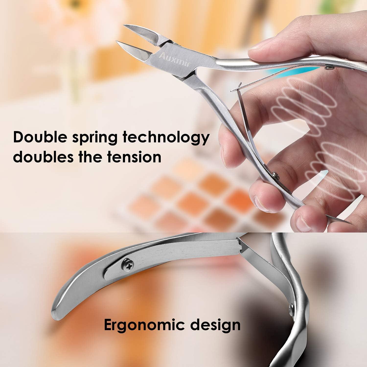 Auxmir Stainless Steel Toenail Clippers - Sharp Curved Nippers for ...