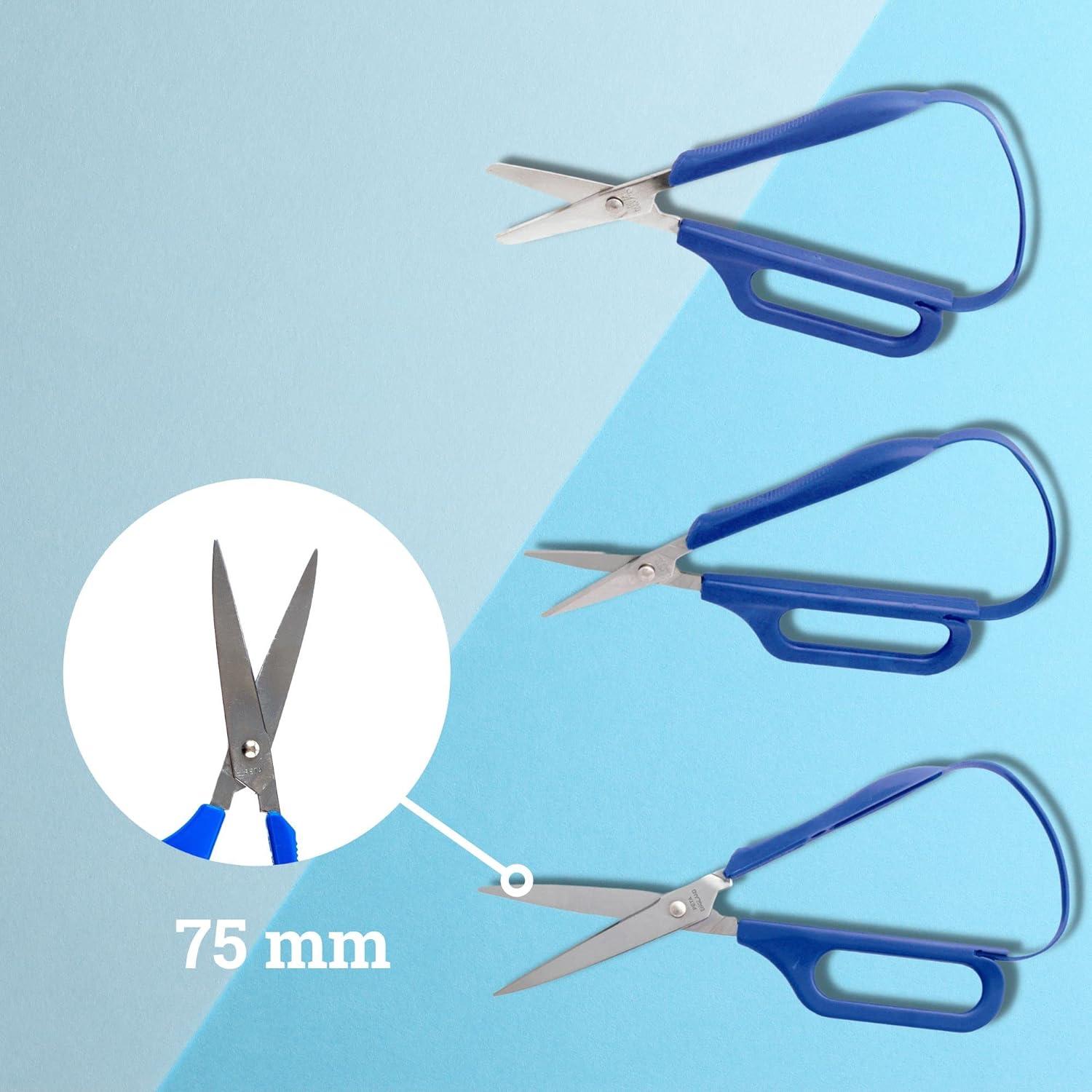 PETA Easi-Grip Long Loop Scissors Stainless Steel and Polymer Long Loop ...