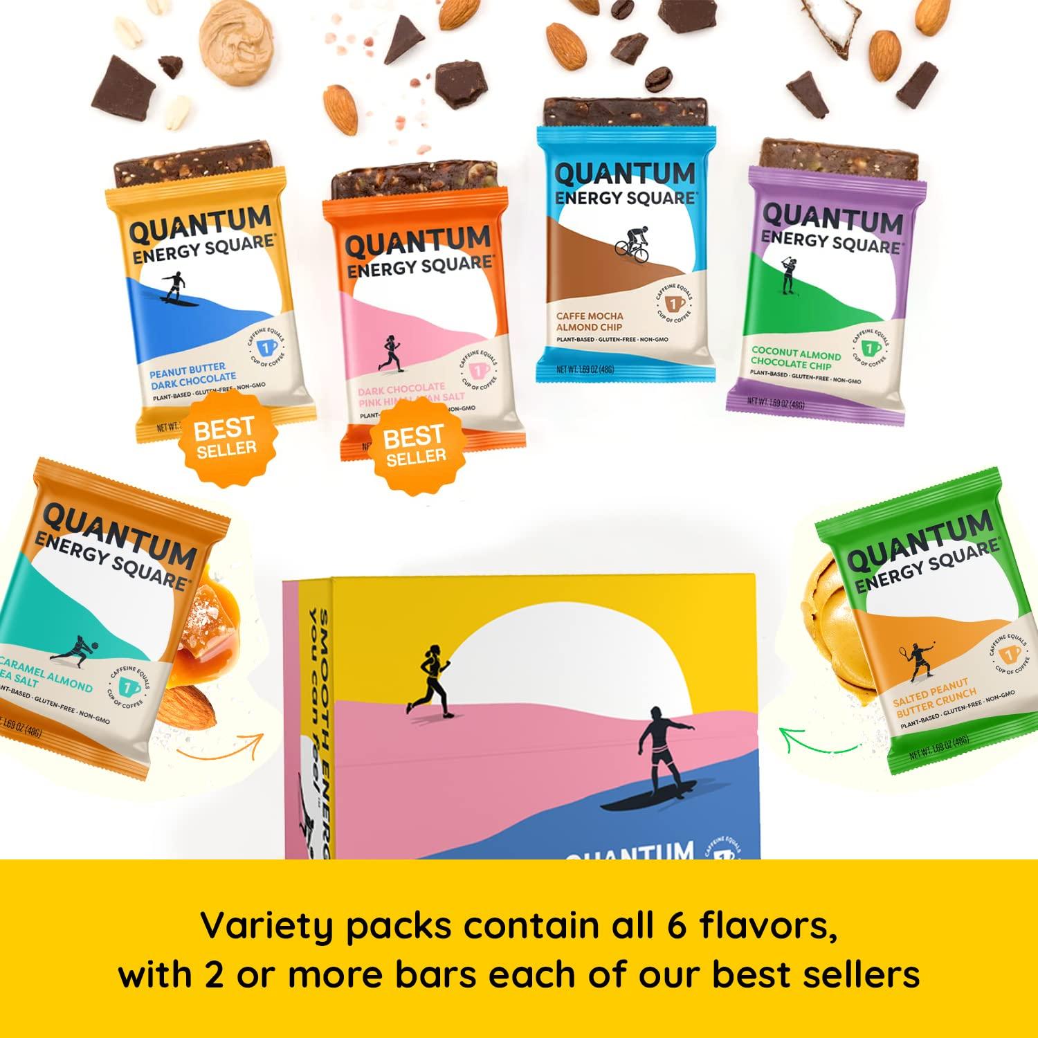 QUANTUM Energy Square | Organic Caffeinated Protein Bars | Plant Based ...