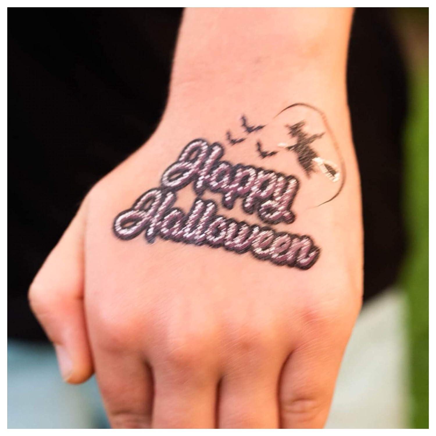 24 Halloween Temporary Tattoos- Jack O Lanterns, Witches, Monsters ...