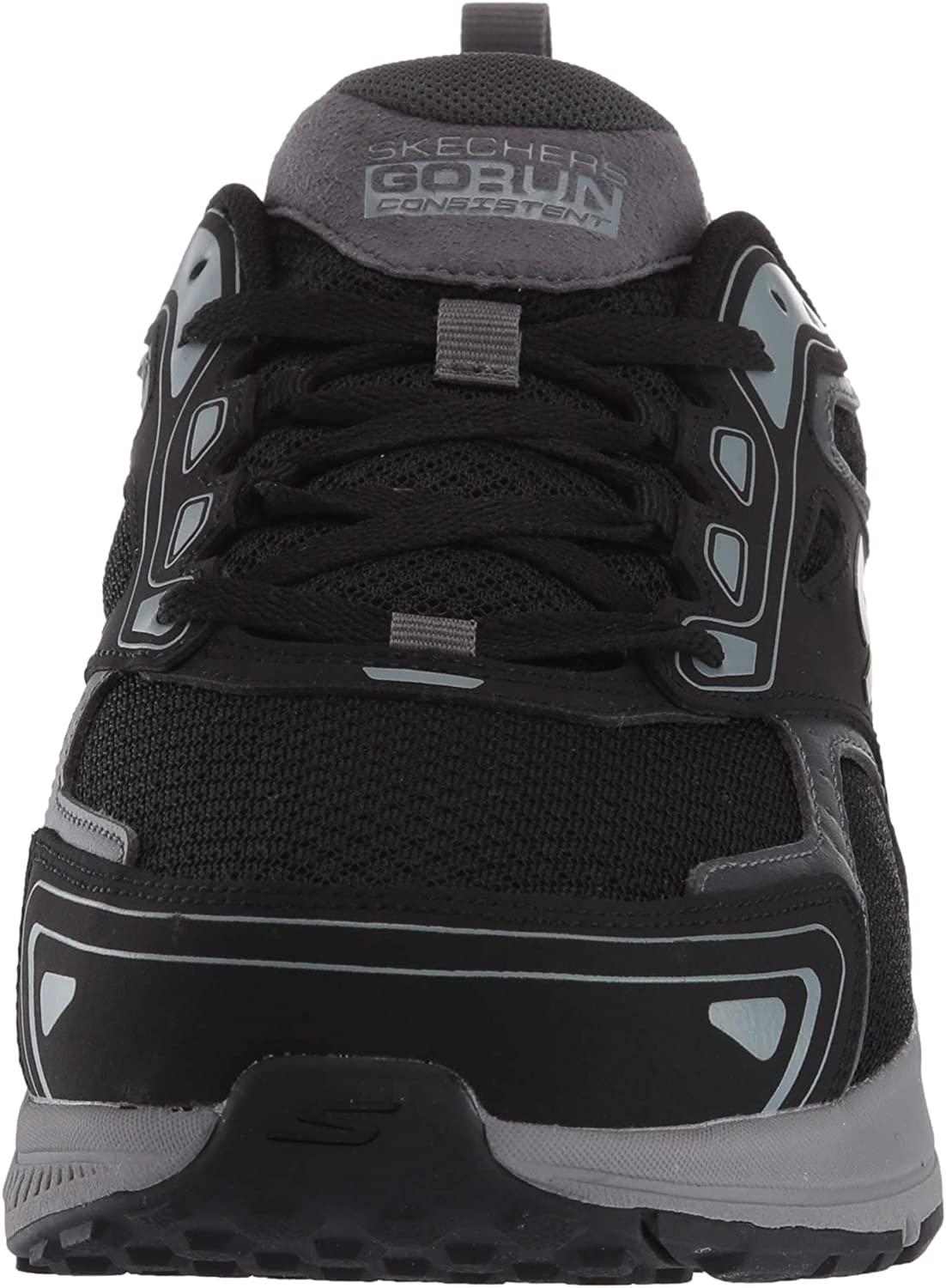 Skechers Men's GOrun Consistent Athletic Shoe 11 Black/Grey with Air ...