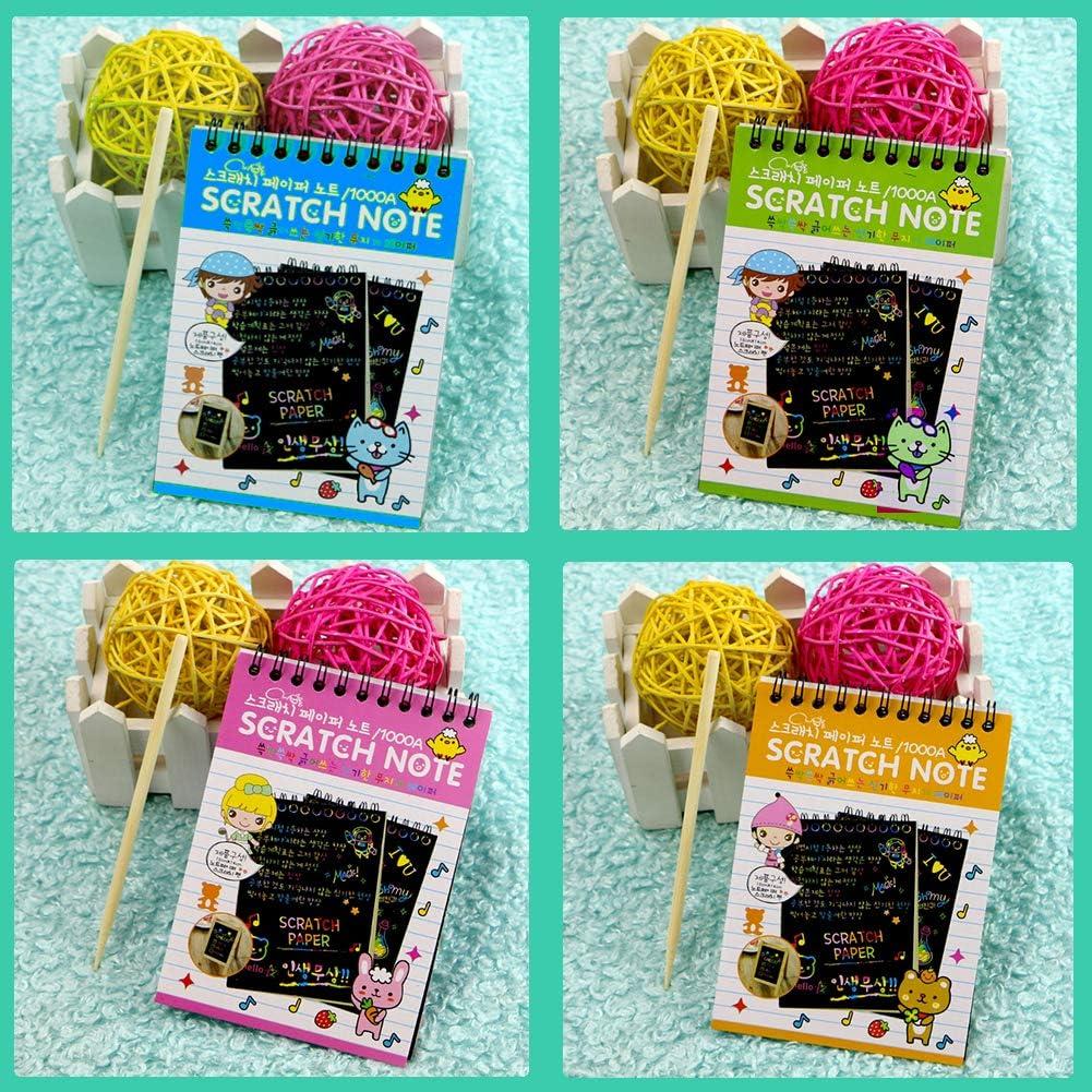 Soumore 16 Pack Rainbow Scratch Notebooks Combo Set for Kids - Magic ...