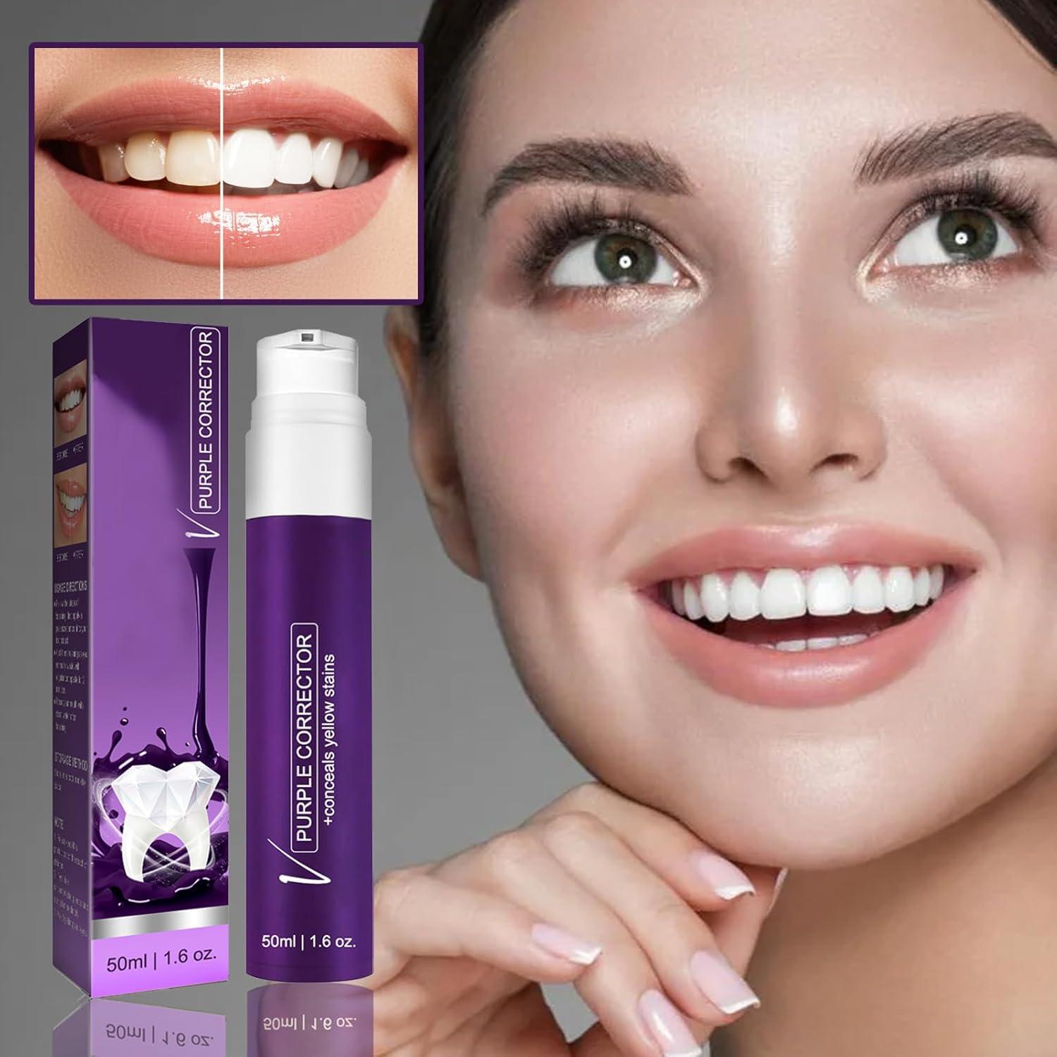 V34 Purple Toothpaste - Teeth Whitening Solution | 50ml Stain Removal ...