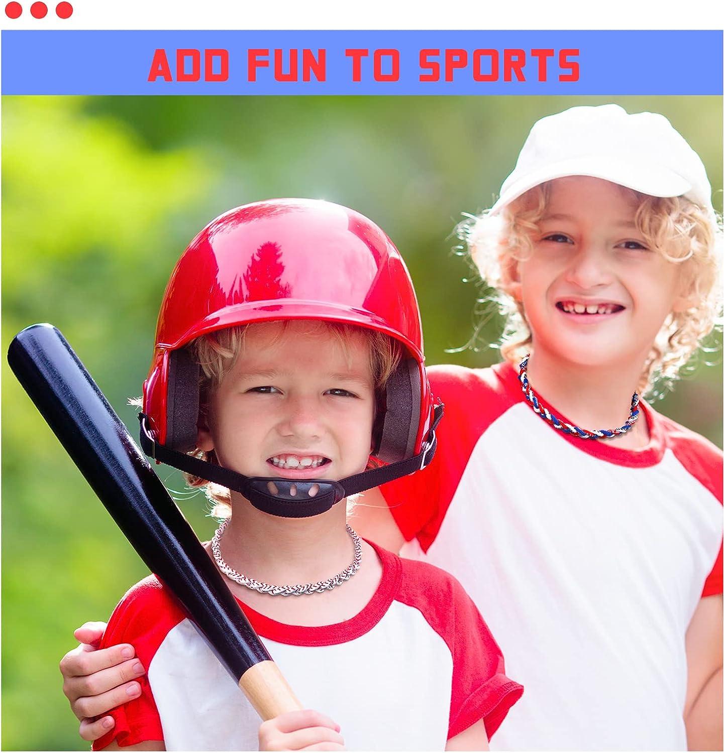 Nosiny 6 Pcs Baseball Rope Necklaces - Tornado Titanium Sports Necklace ...