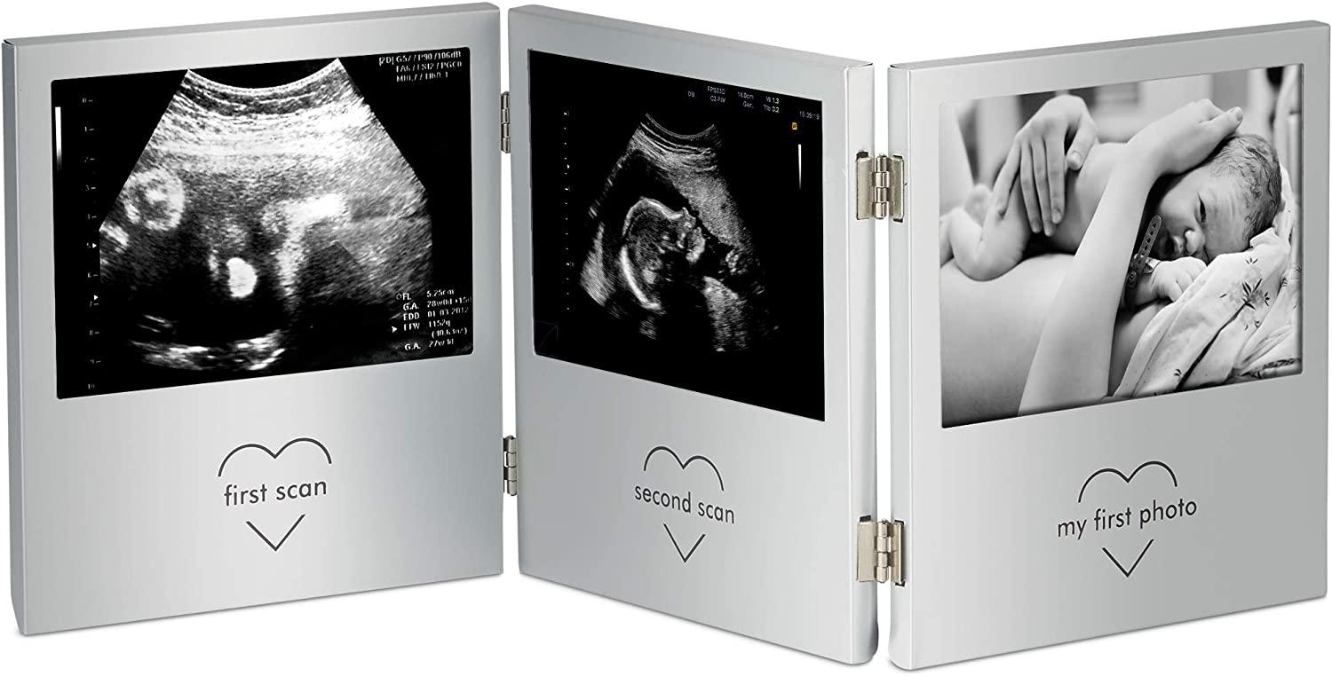 VonHaus Triple Sonogram Picture Frame for Keepsake Ultrasound Pregnancy ...