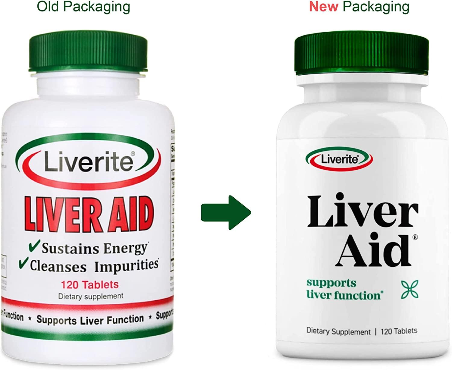 Liverite Liver Aid 2-Pack 120 Tablets (240ct) - Liver Support and ...