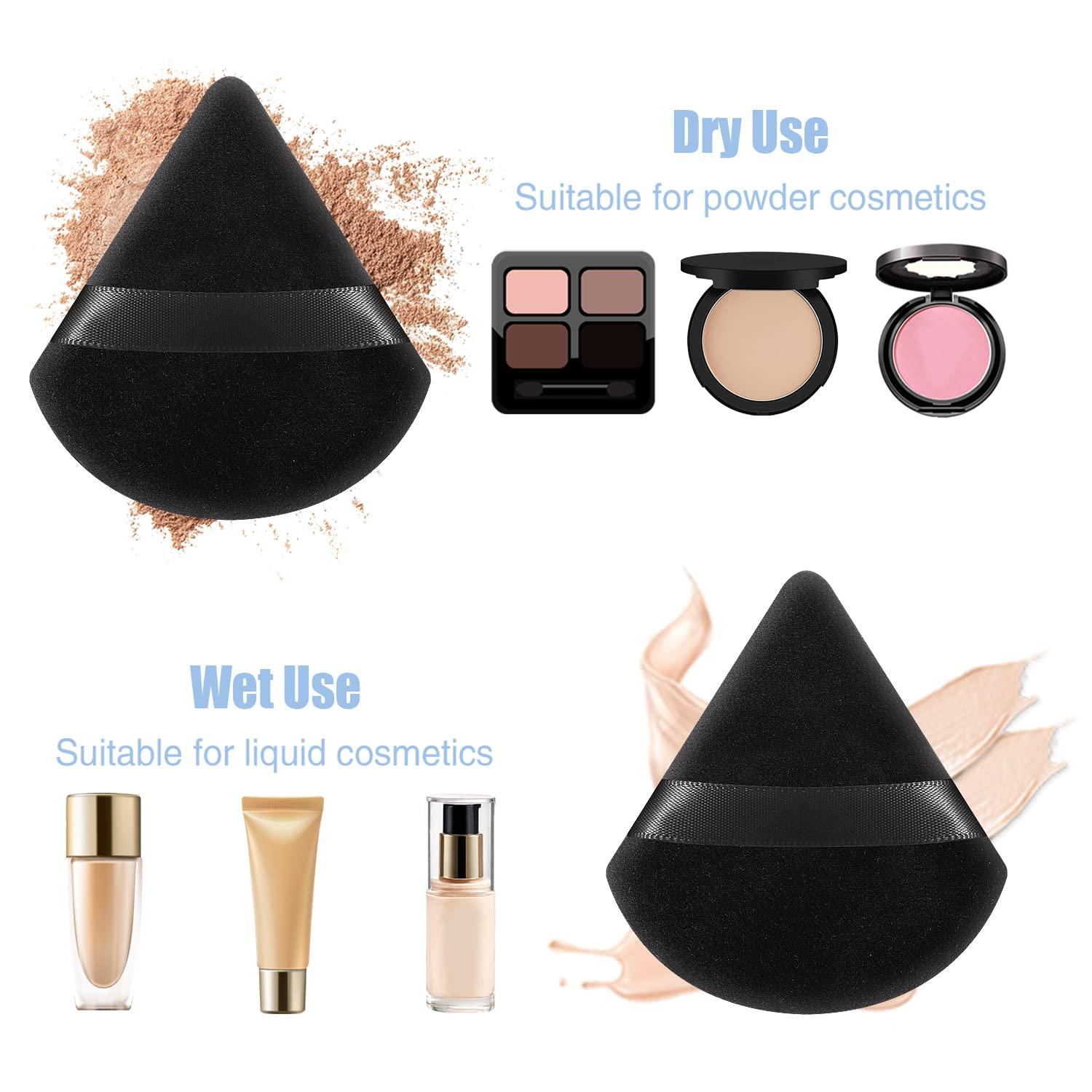 15-Piece Soft Triangle Makeup Puff Set for Loose Powder and Foundation ...