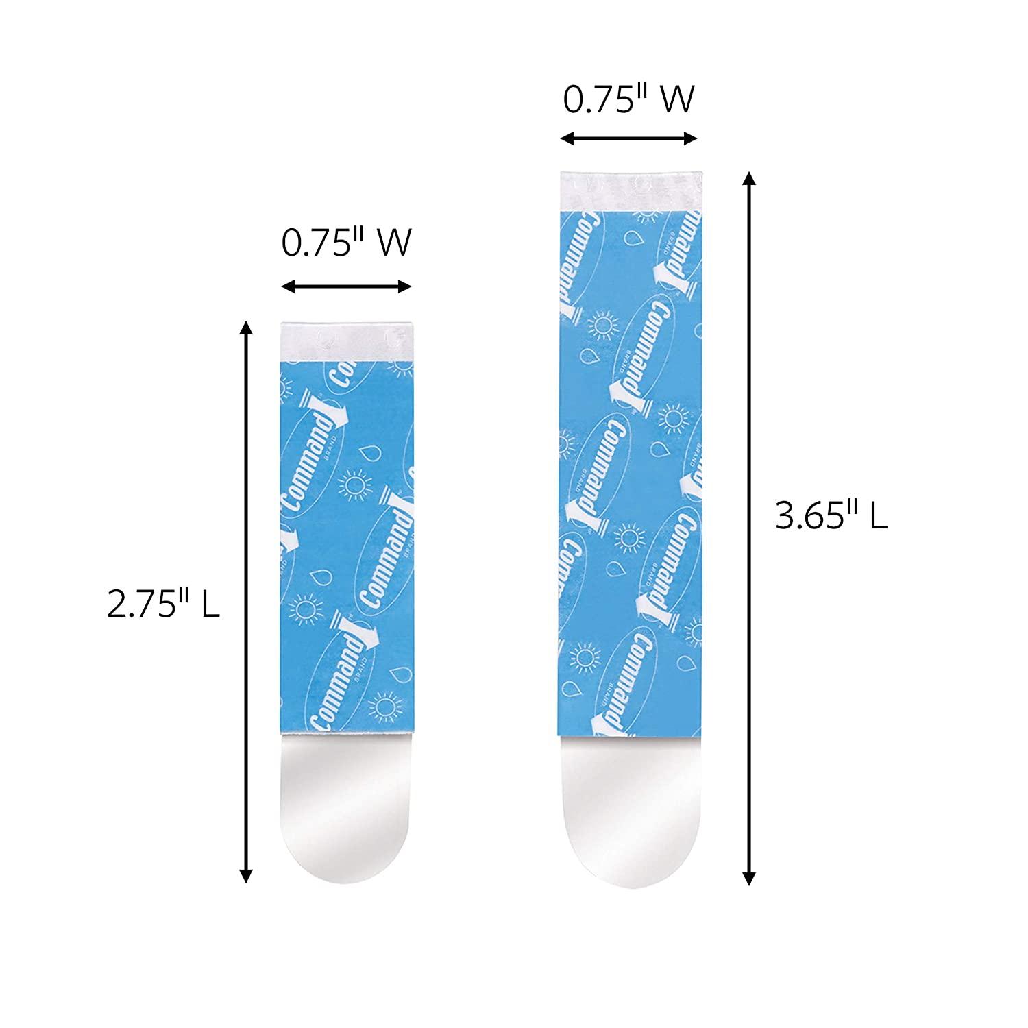 Command Outdoor Clear Strip Refills - 4 Medium and 2 Large Strips/Pack ...