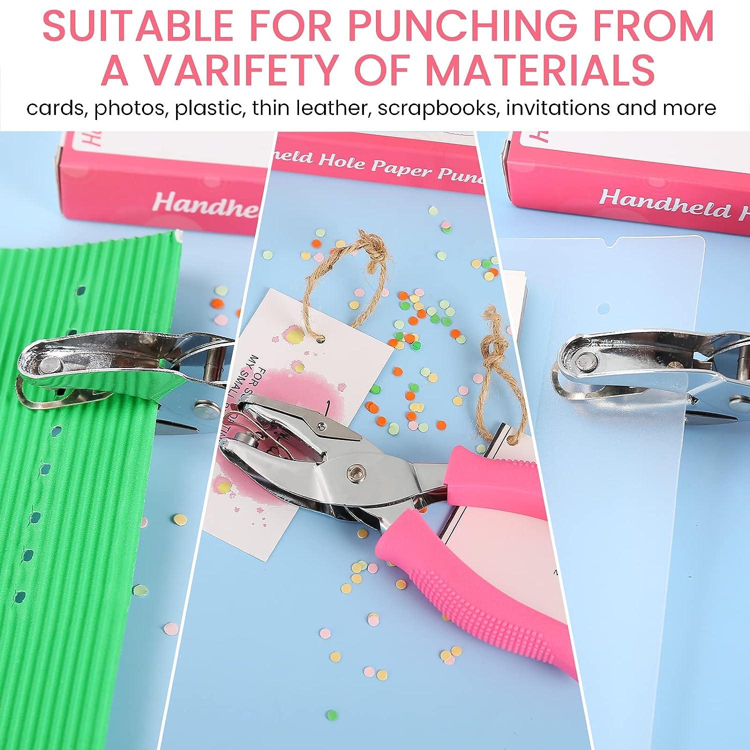 MyArTool 1/8 Hole Punch Handheld Single Hole Punch with Soft Grip Hole ...