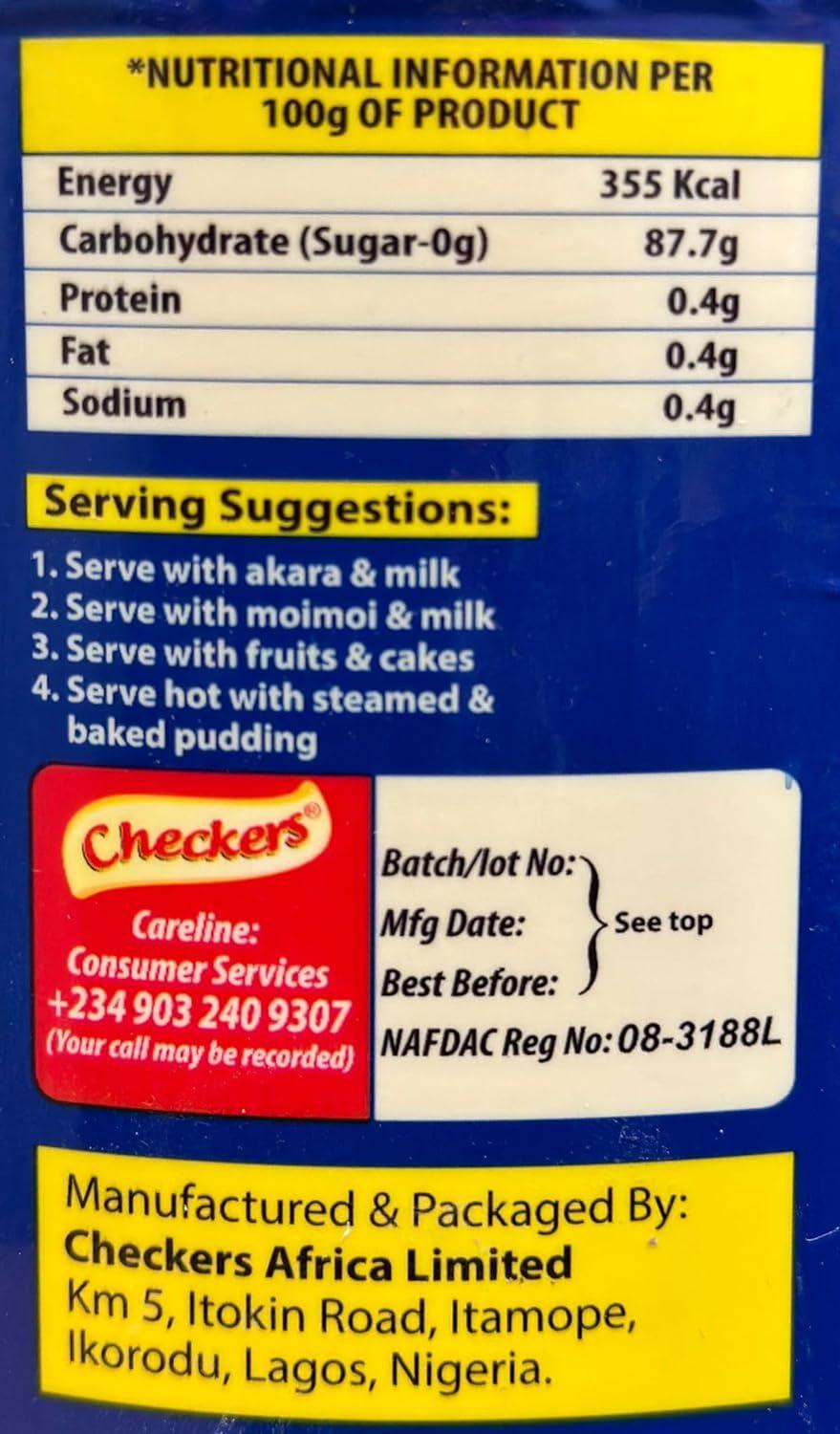 Checkers Vanilla Flavour Custard Powder 2kg - Delicious and Creamy ...