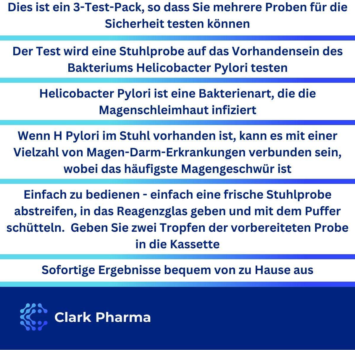 3 x H Pylori Stomach Ulcer Tests | Home Self-Test Kit for Helicobacter ...