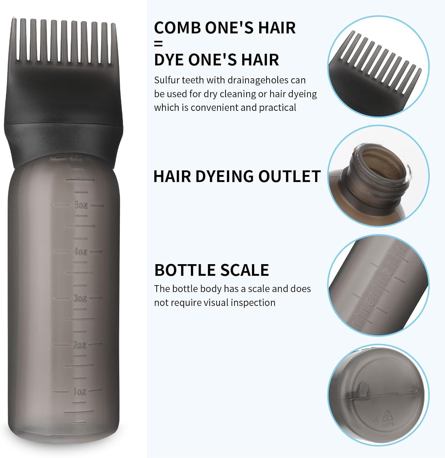 WLLHYF Root Comb Applicator Bottle 6 Ounce Hair Oil Applicator 1 Pack ...