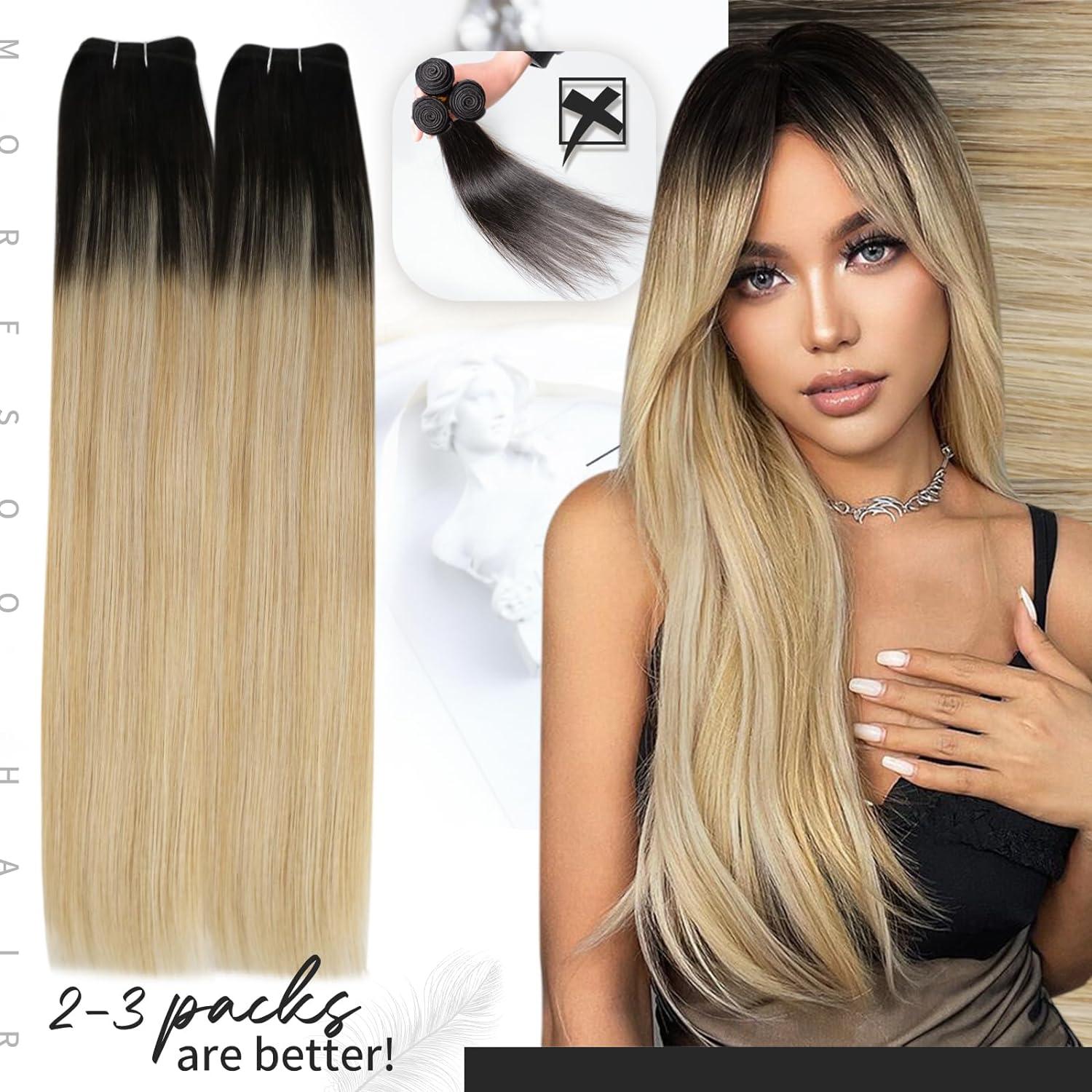 rooted blonde extensions