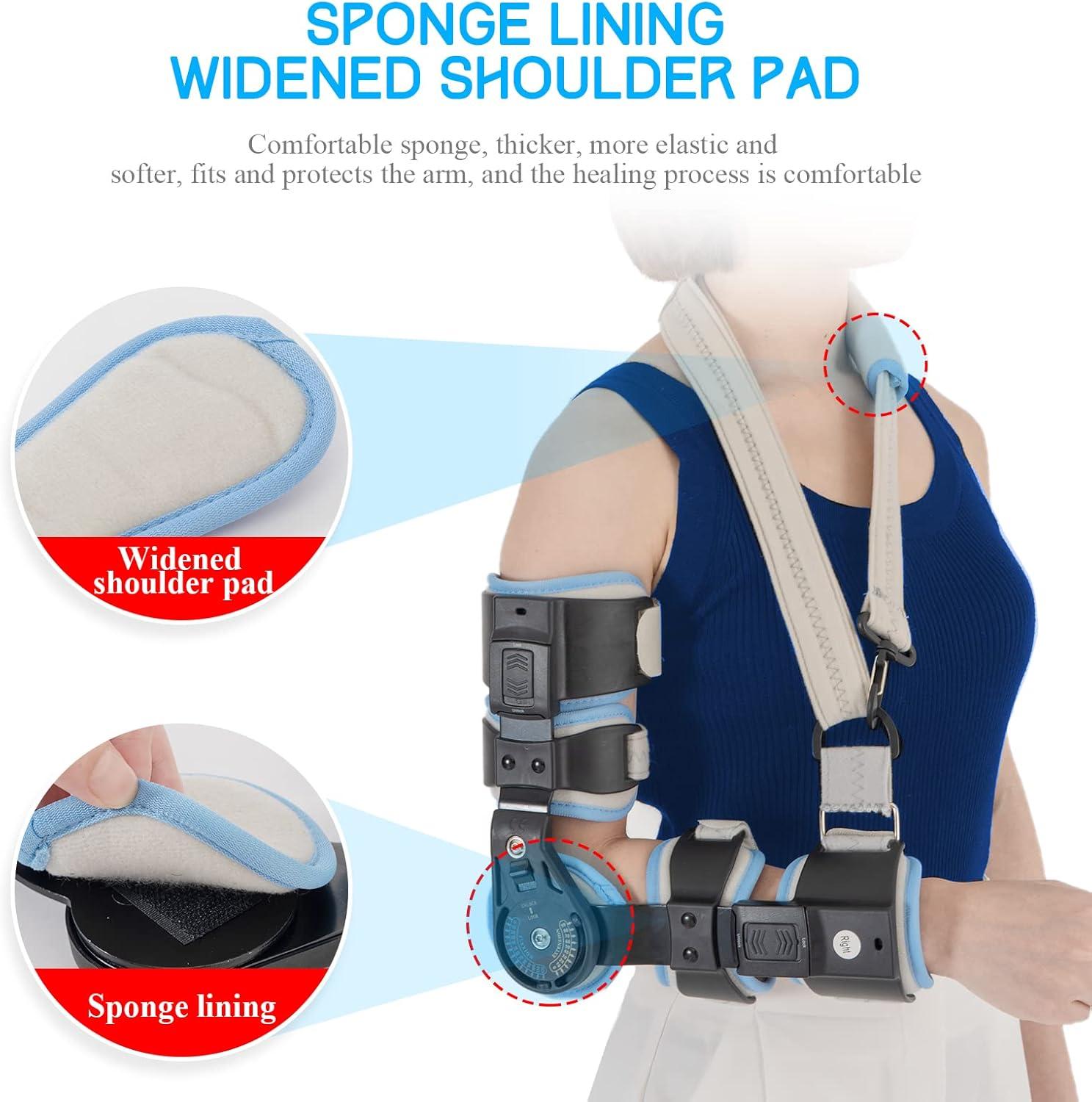 Hinged Elbow Brace ROM Support - Adjustable Post-Op Stabilizer for Arm ...