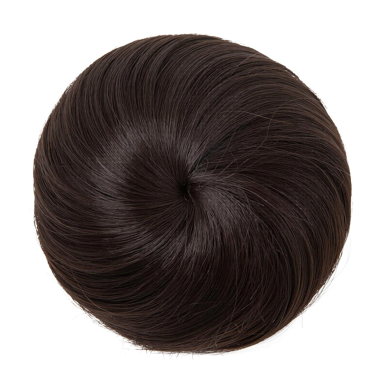SARLA Dark Brown Synthetic Hair Buns Extension - Drawstring Updo ...