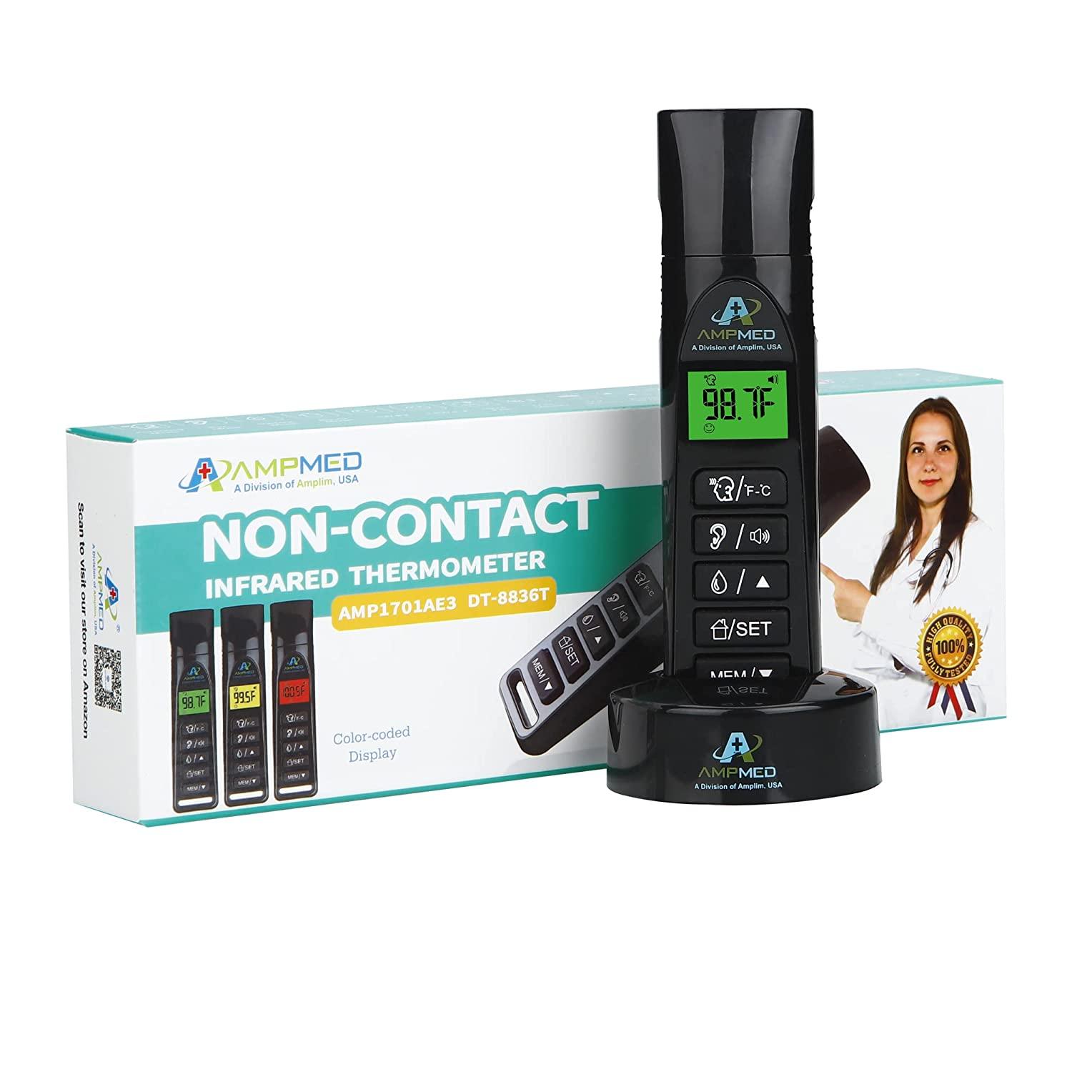 Amplim No Touch Professional Ear and Forehead Thermometer | Non-Contact ...