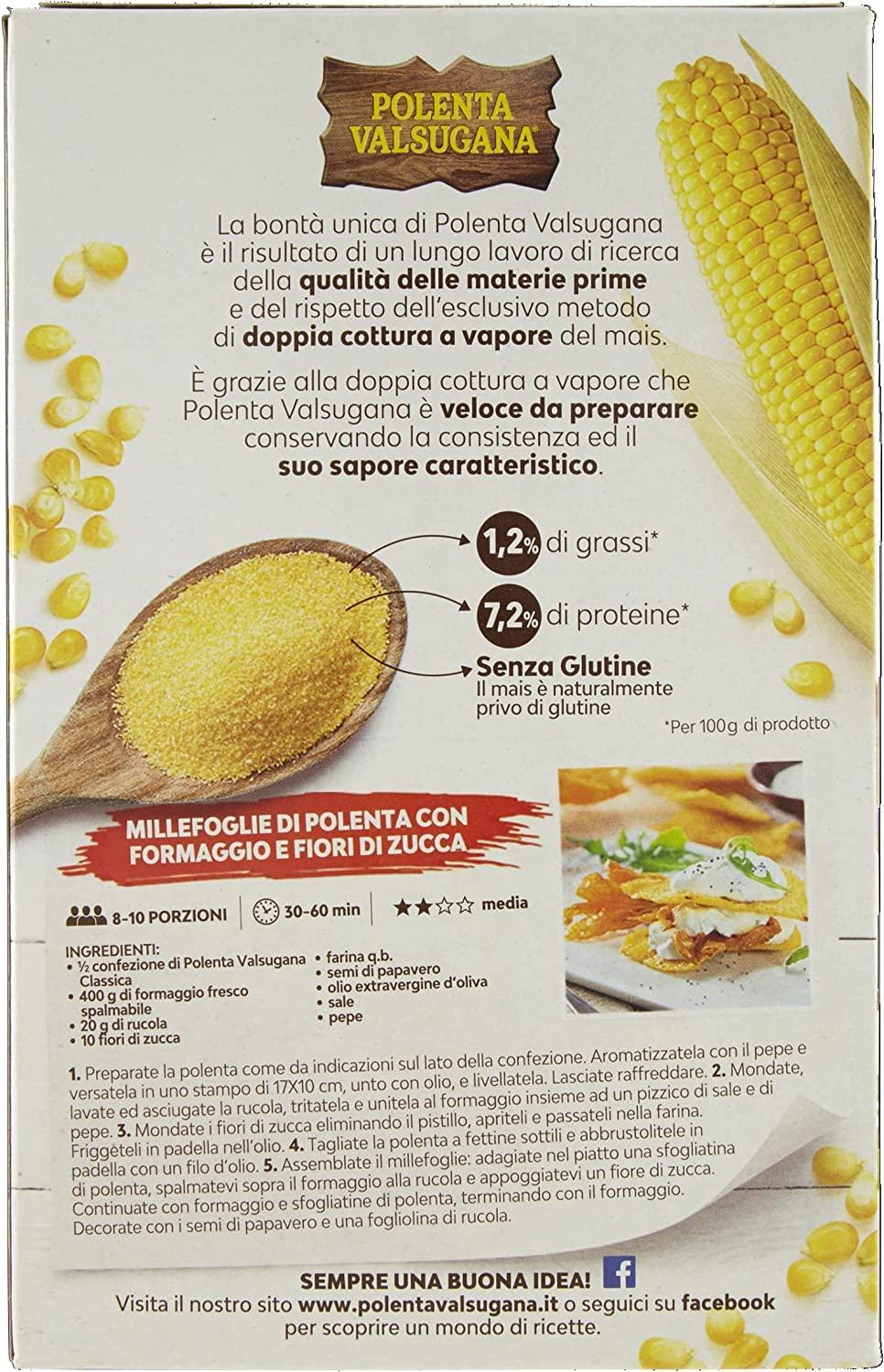 Buy 3x Valsugana Yellow Quick Polenta 375g - 100% Italian Corn Flour ...