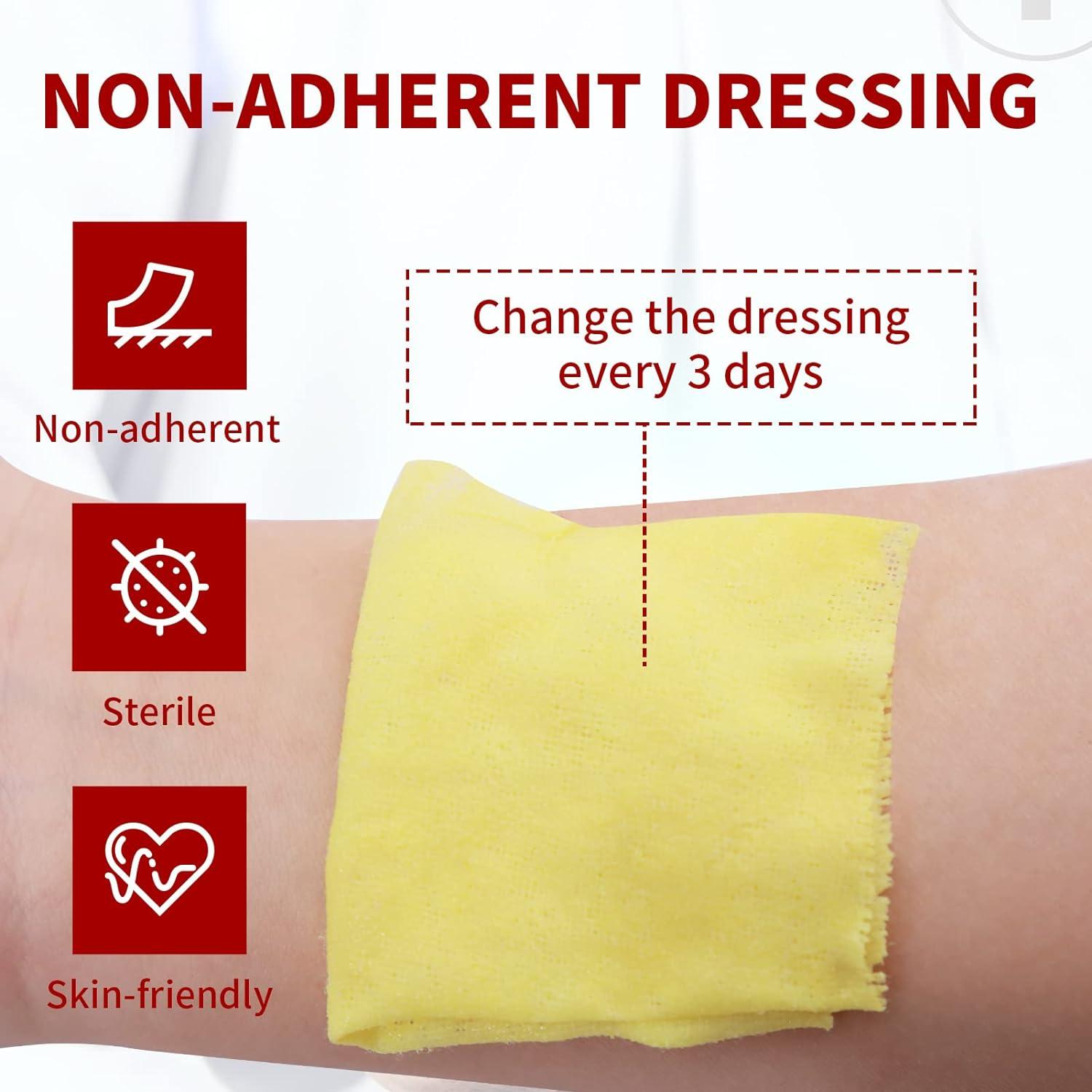 POLYNEW Xeroform Petrolatum Dressing 4x4 25 PCS - Non-Adherent Gauze ...