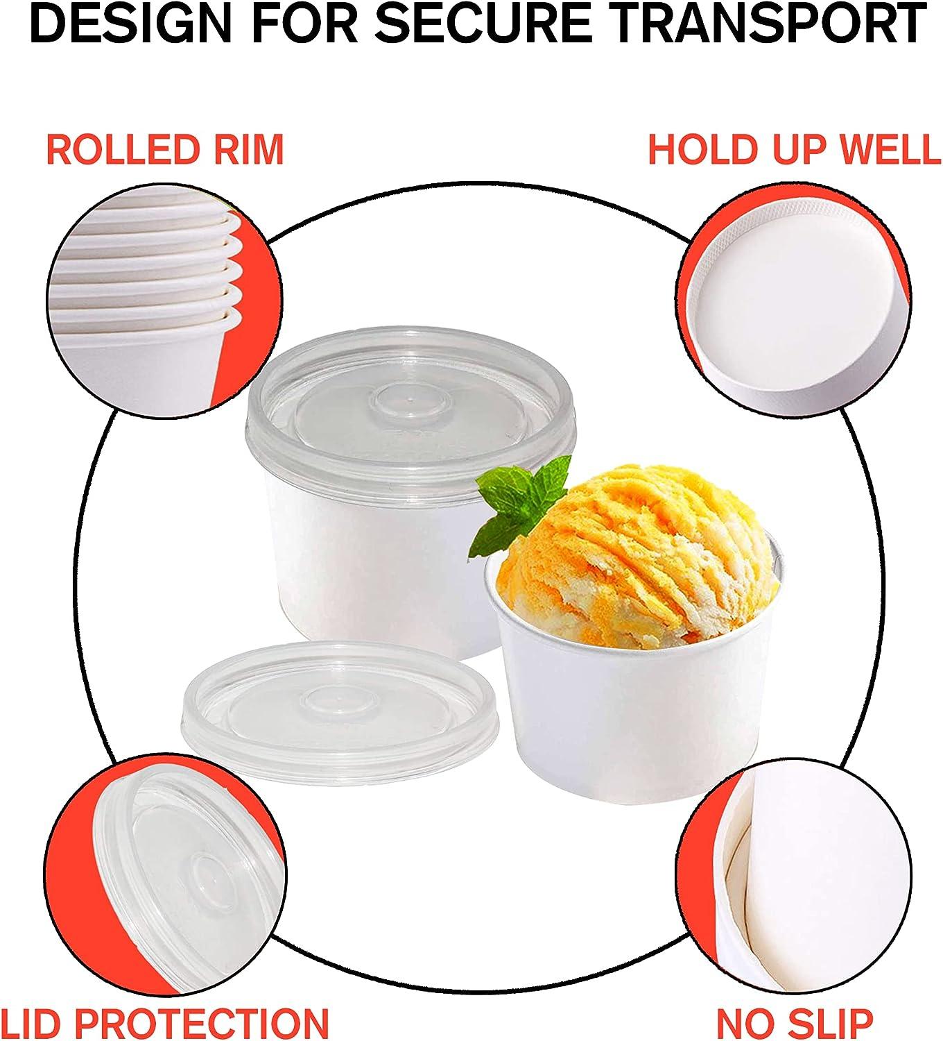 Smygoods 12oz Paper Soup Containers with Lids - Disposable Soup Bowls ...