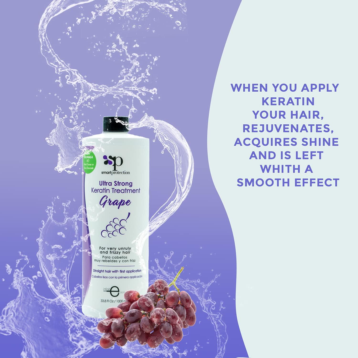 Grape Ultra Strong Keratin Treatment with Clarifying Shampoo 33.8oz ...