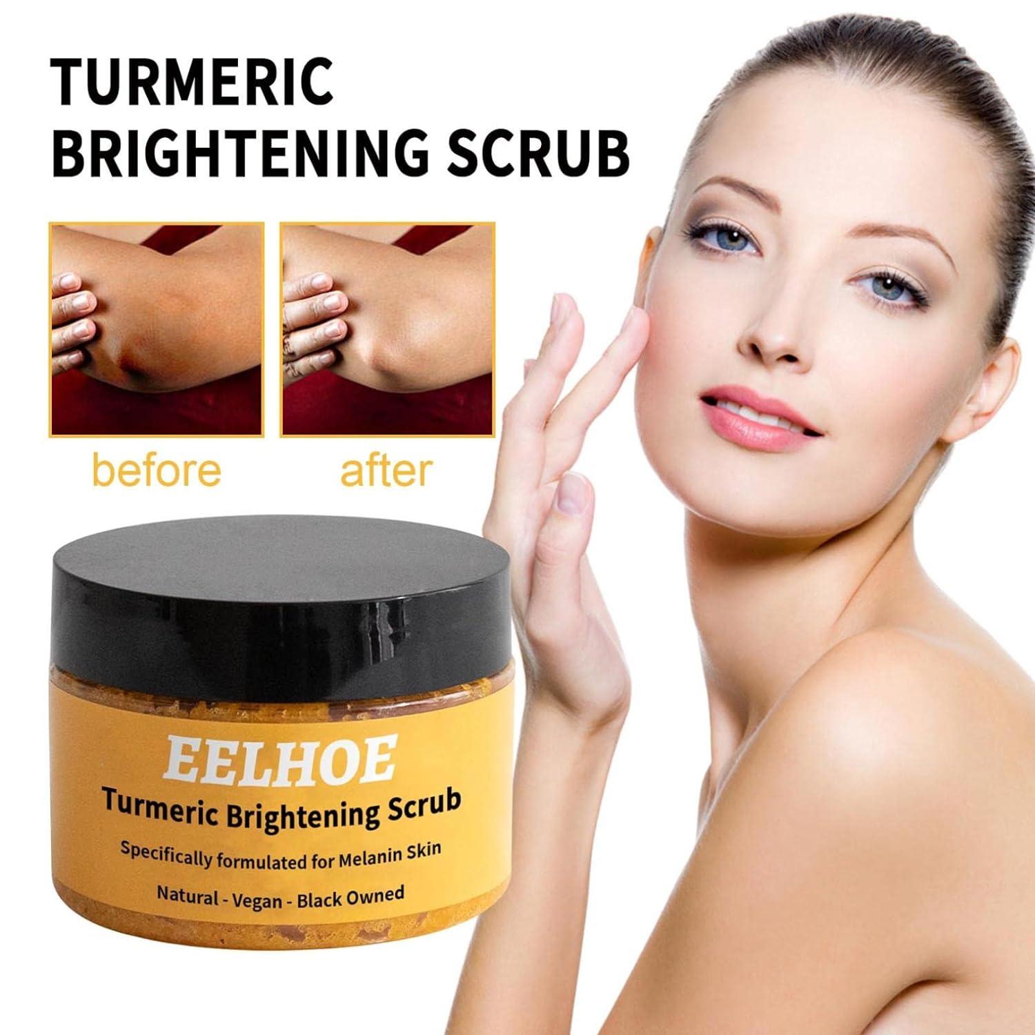 Turmeric Brightening Body Scrub for Dark Inner Thighs, Bikini Area ...