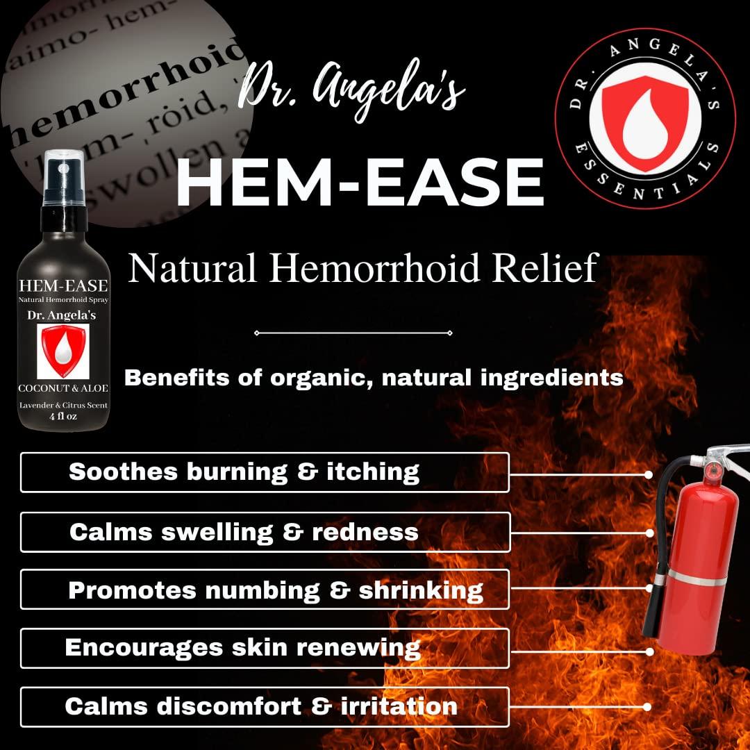 Dr Angelas Hemorrhoid Treatment Spray Organic Aloe Vera Witch Hazel