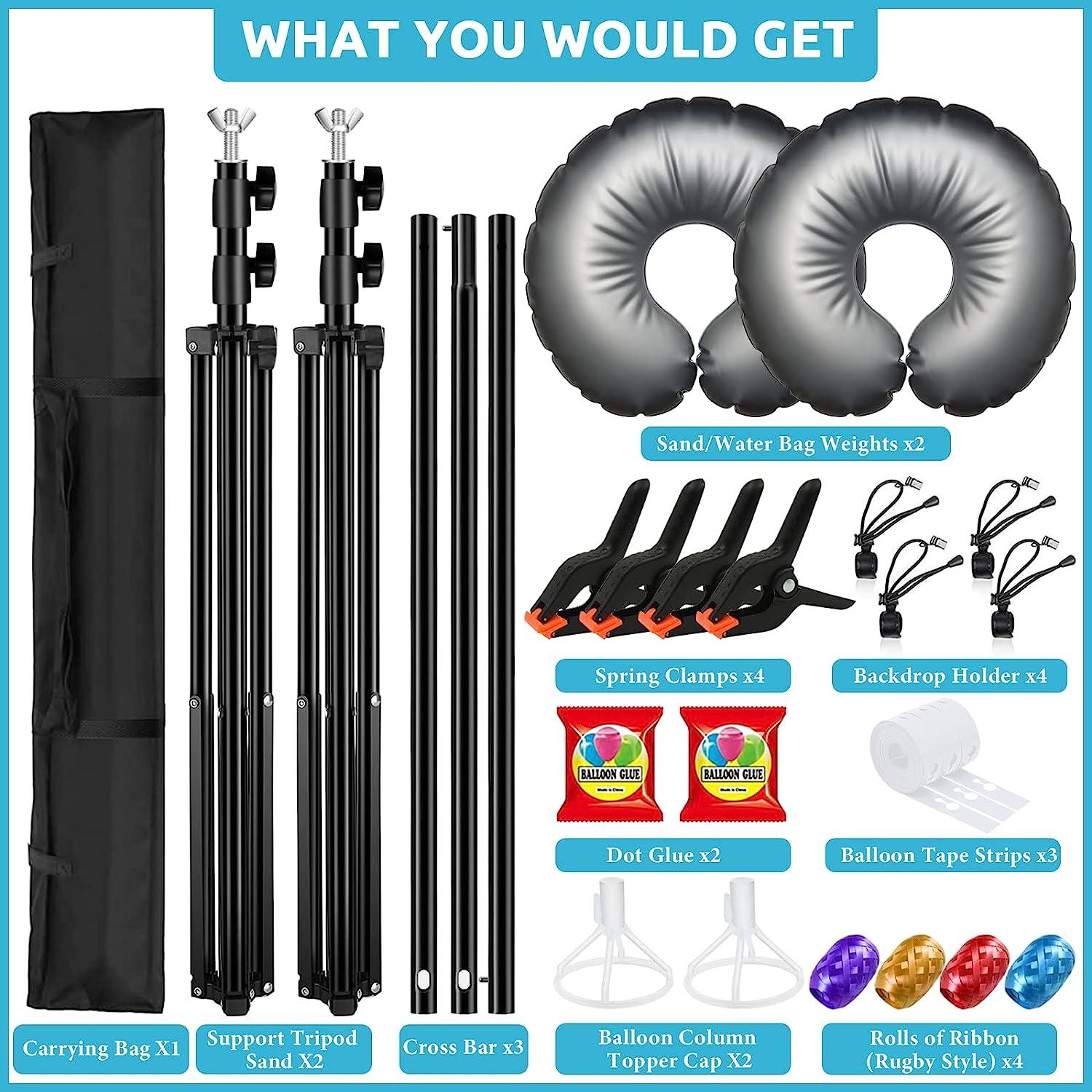 SoftTime Adjustable Backdrop Stand Kit 7x6.5Ft - Heavy Duty Banner ...