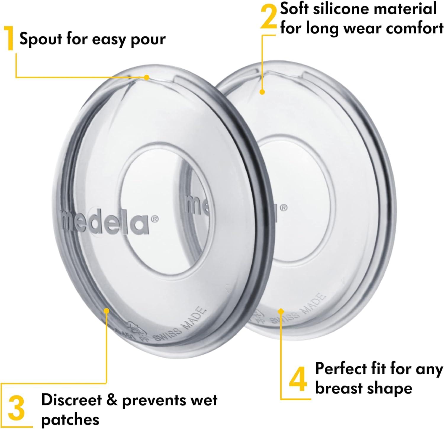 Medela Milk Collection Shells - BPA- Made from Soft Flexible Silicone ...