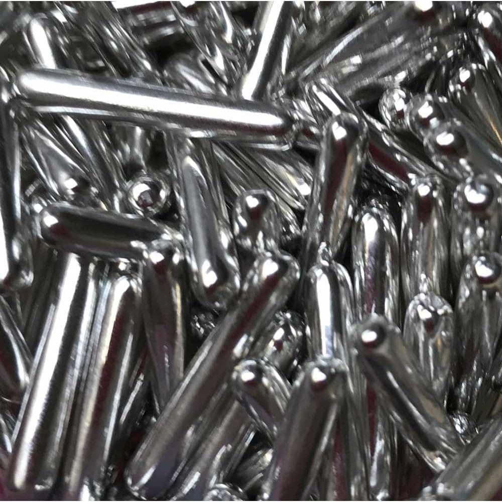 Macaroni Rods Edible Sprinkles (35g) (Metallic Silver) | Buy Now with ...