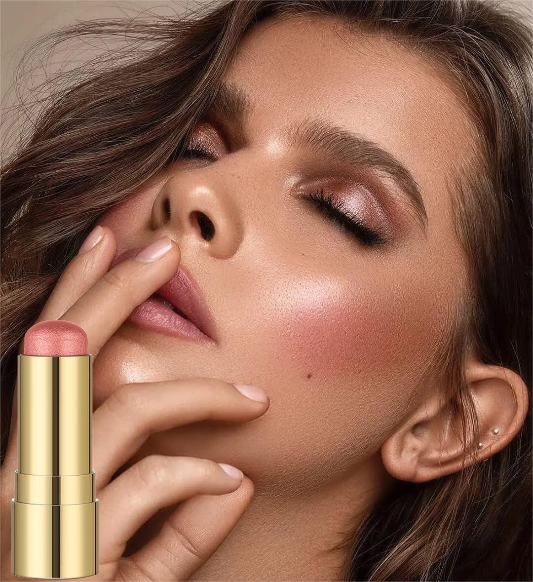 3-in-1 Cream Blush Stick for Cheeks, Lips & Eyes - Moisturizing Multi ...