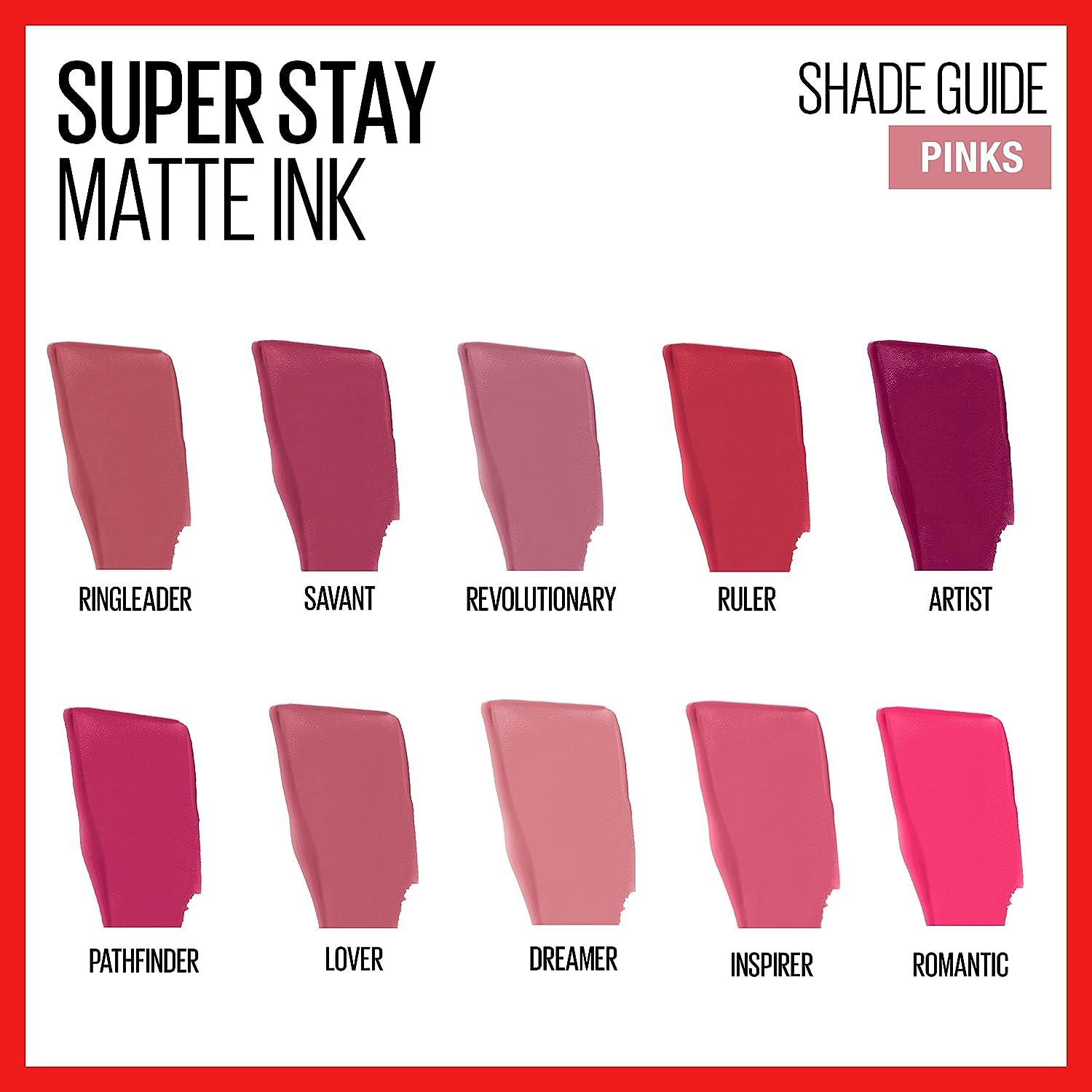 Maybelline Super Stay Matte Ink Liquid Lipstick - Inspirer Light Mauve Pink | Long-Lasting ...