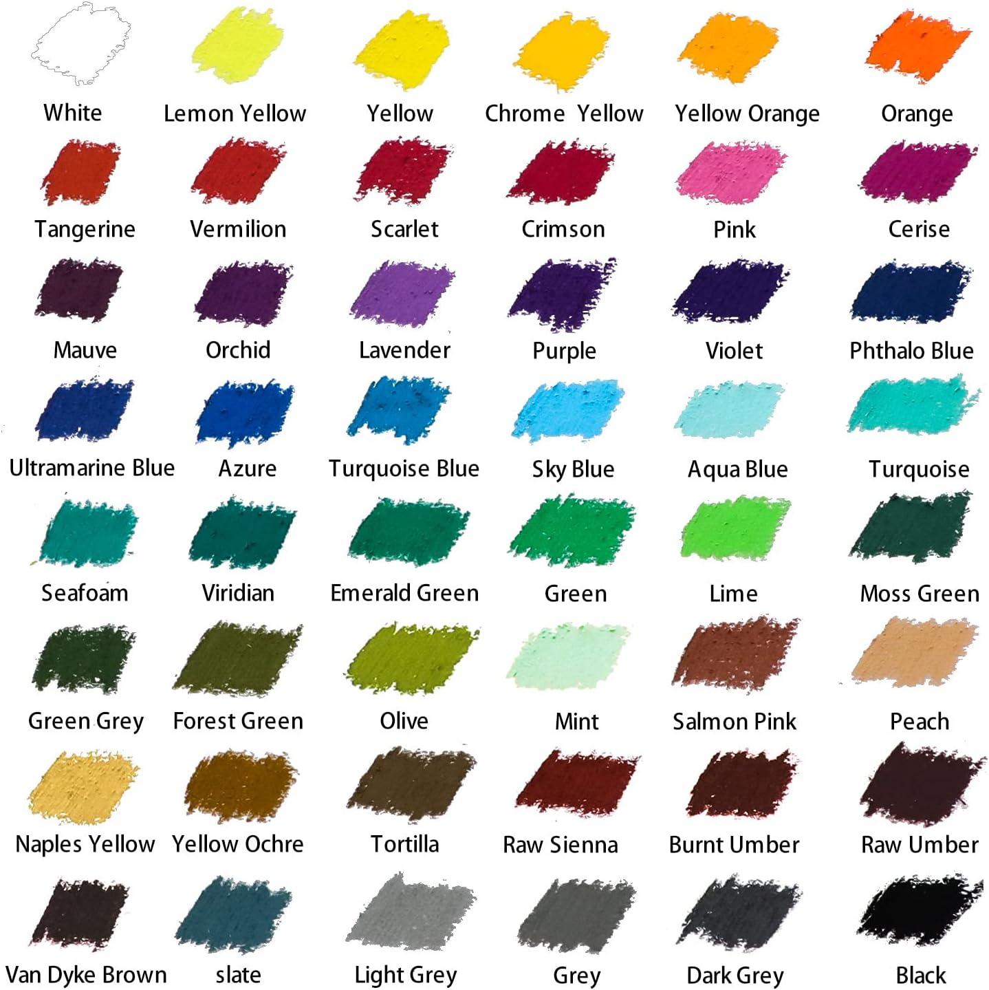 Mont Marte Oil Pastels 48pc Tin Box Set - Vibrant Colors for Art, Craft ...