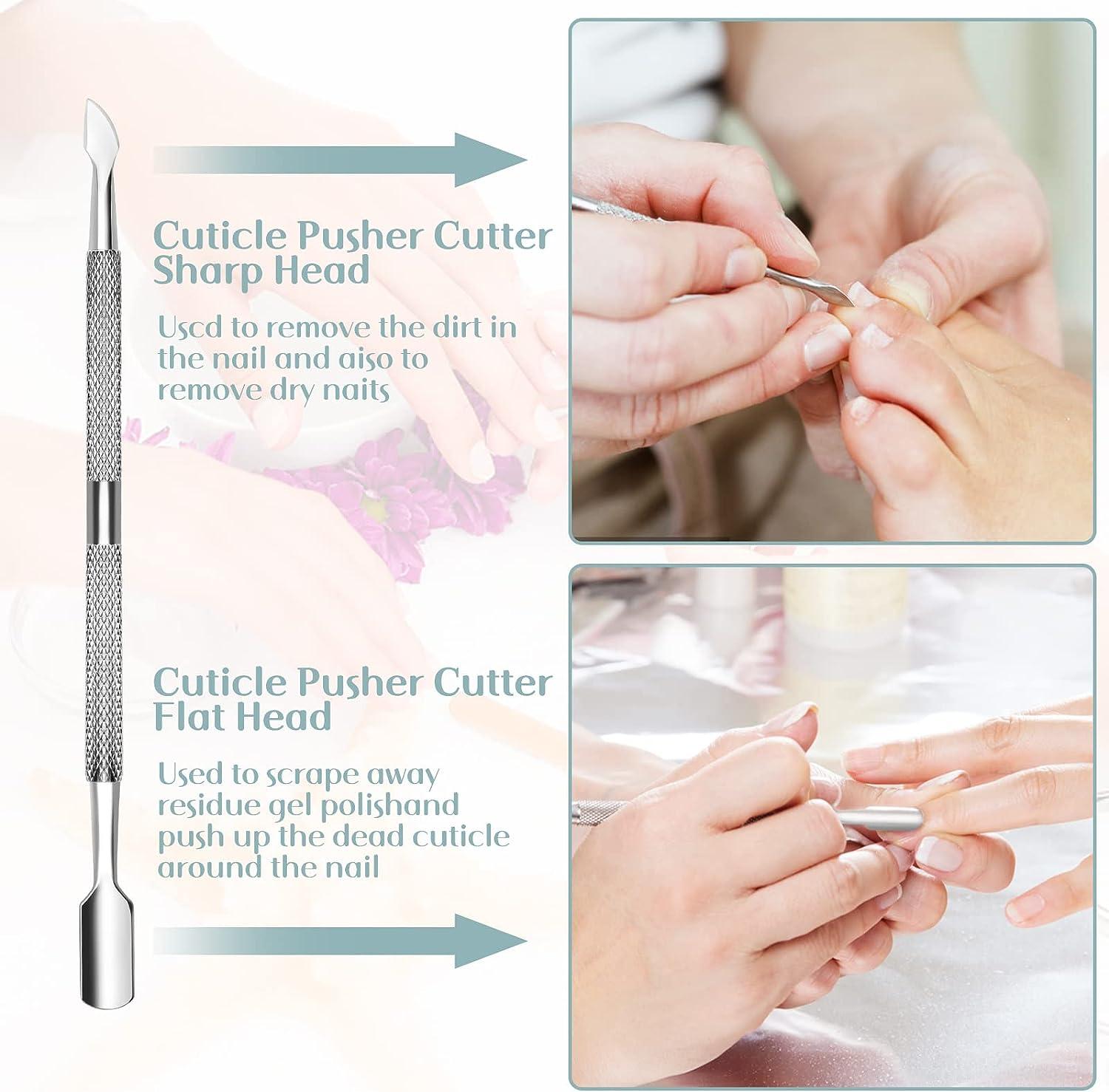CGBE Cuticle Trimmer and Pusher Set - Professional Stainless Steel ...