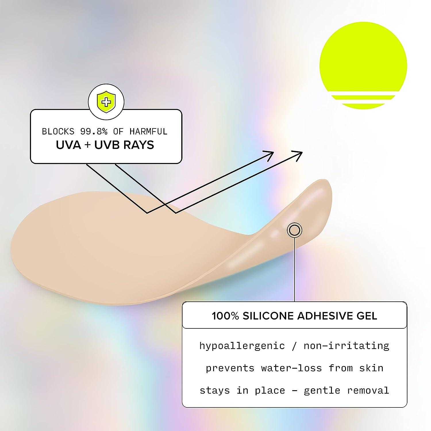 Sun Patch Reusable Under Eye Sunblock Patches - UPF 50 Face Stickers ...