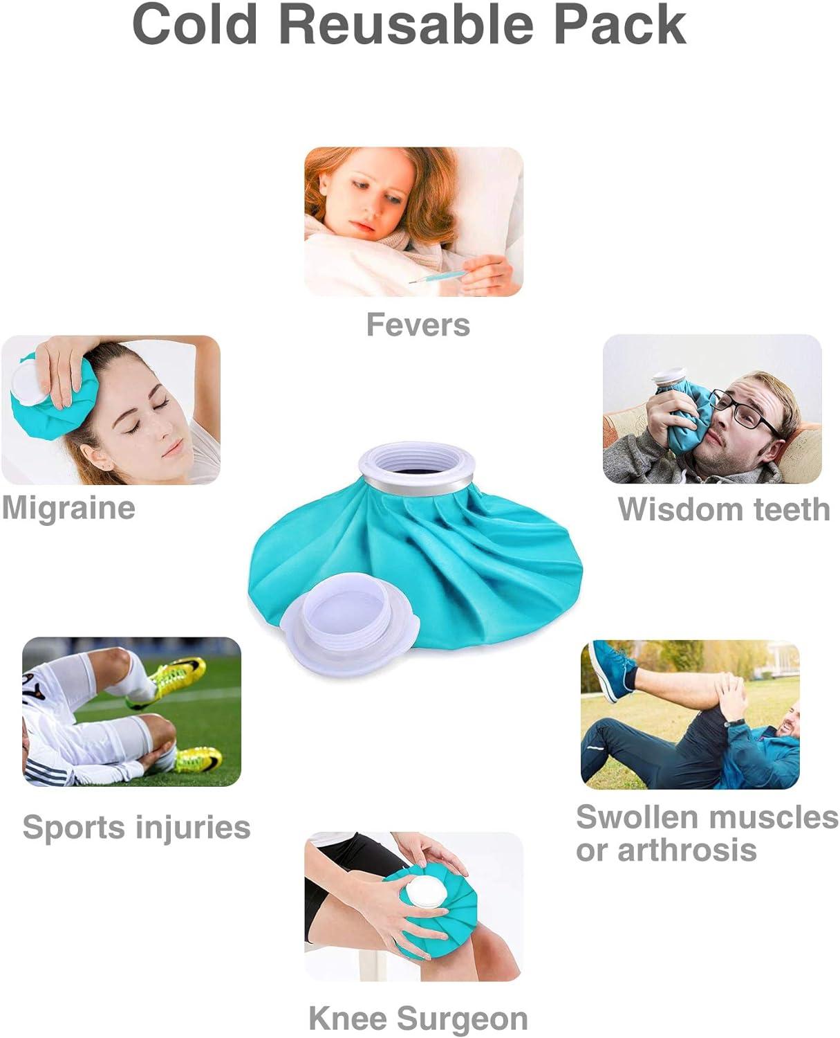 Elitehood Reusable Ice Bag 3 Pack - Cold & Hot Therapy for Injuries ...